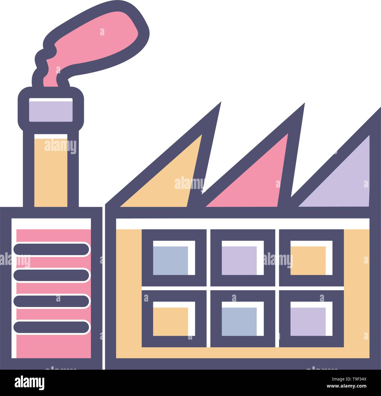 Chimney silhouettes Stock Vector Images - Alamy