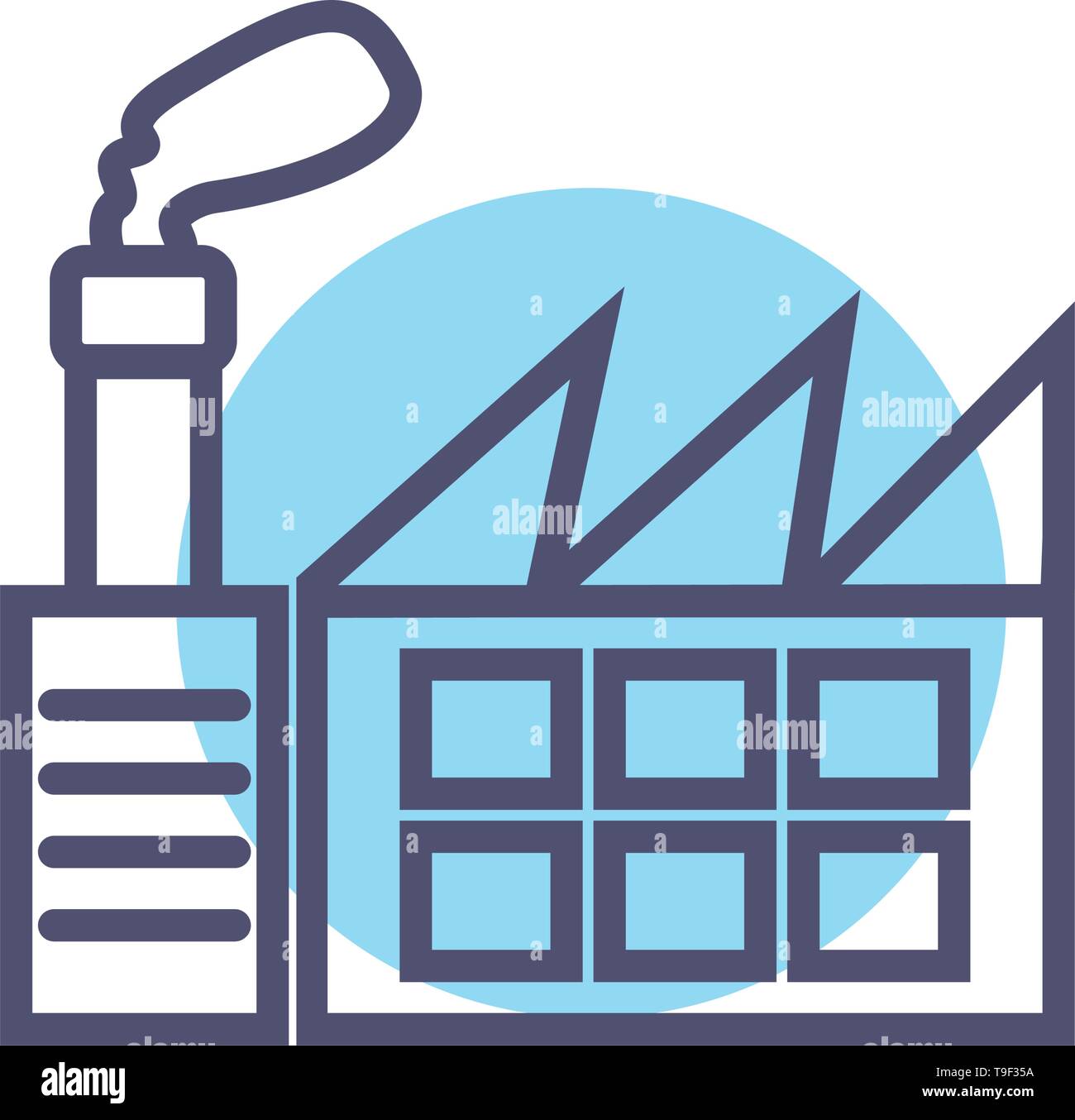 Factory icons set simple illustration hi-res stock photography and ...