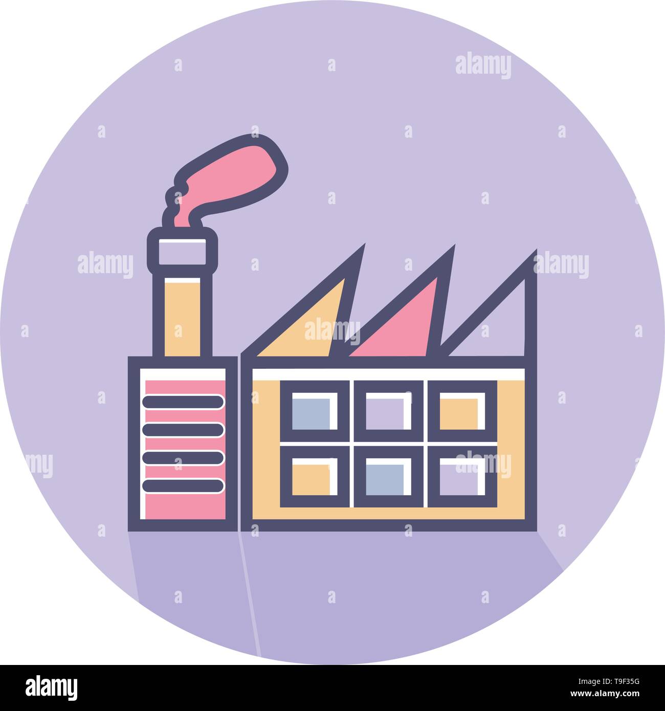 Factory icons set simple illustration hi-res stock photography and ...