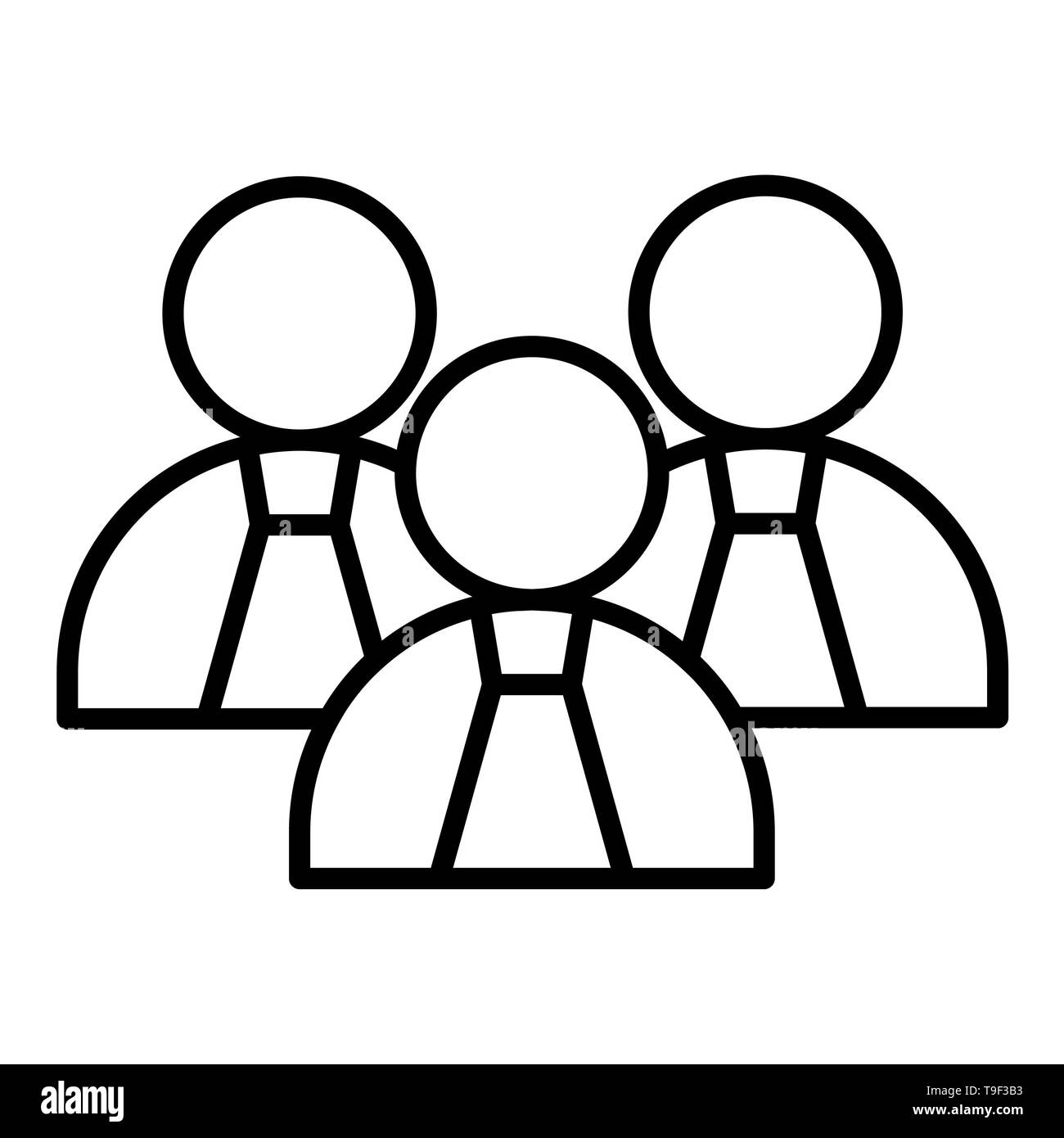 Team Icon, Vector Illustration, Business Outline Stock Photo - Alamy