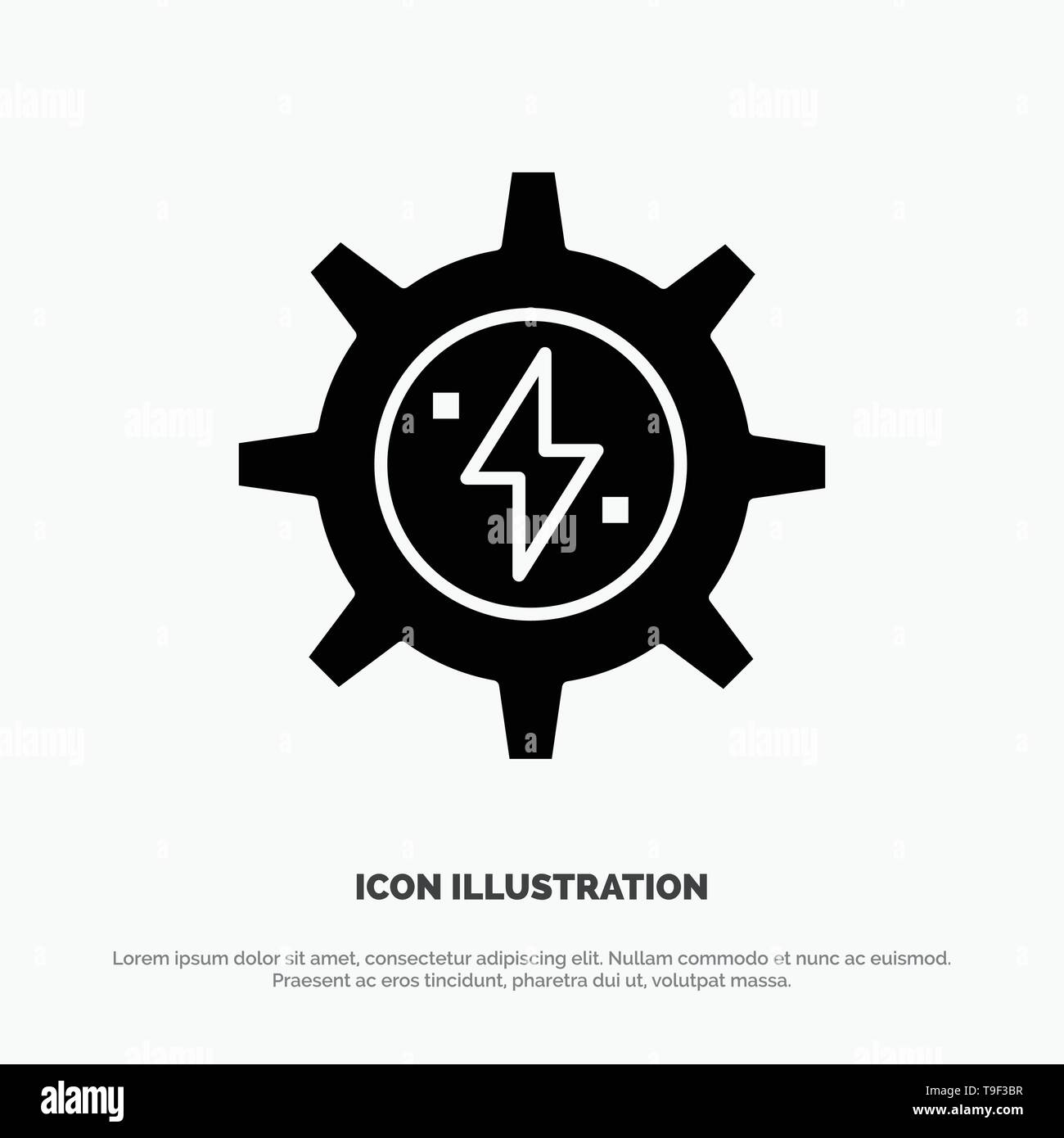 Gear energy vector icon electricity hi-res stock photography and images ...