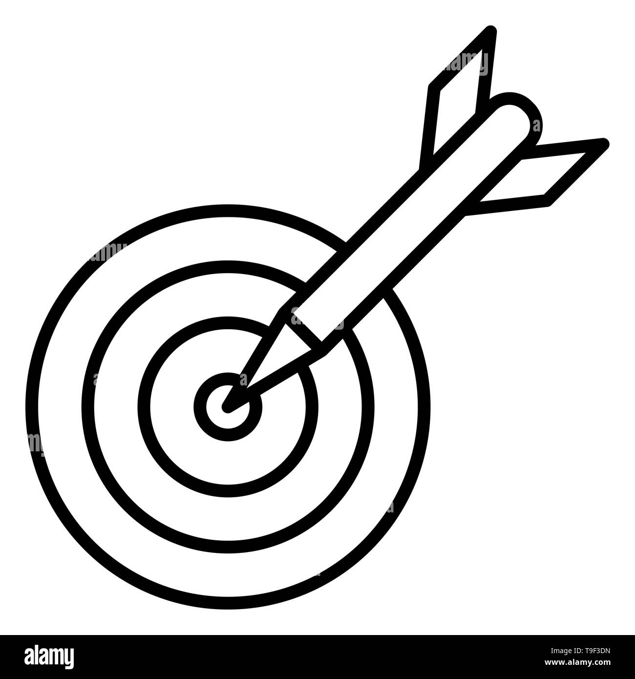 Target Icon, Vector Illustration, Business Outline Stock Photo - Alamy