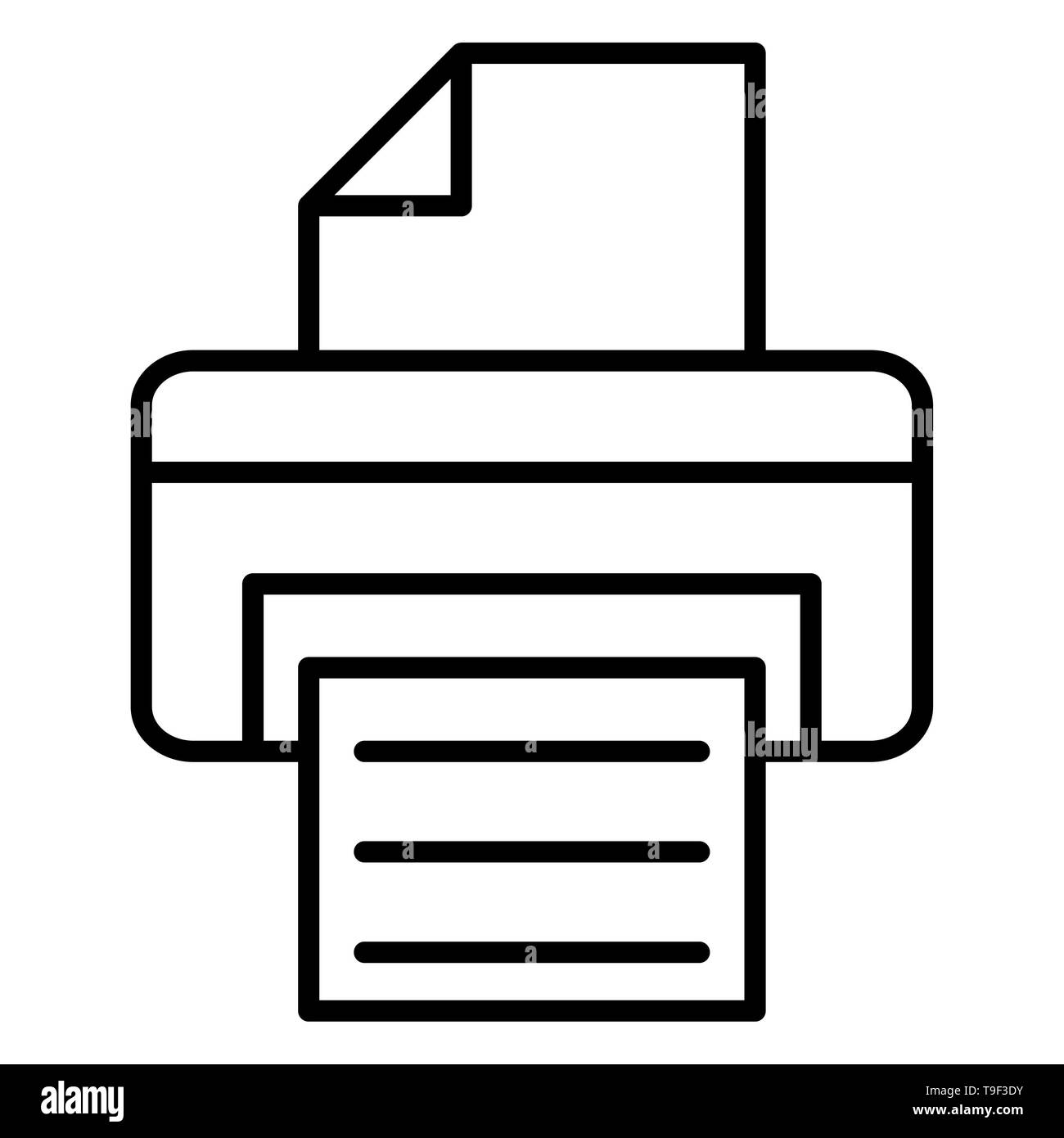 Print Icon, Vector Illustration, Business Outline Stock Photo - Alamy