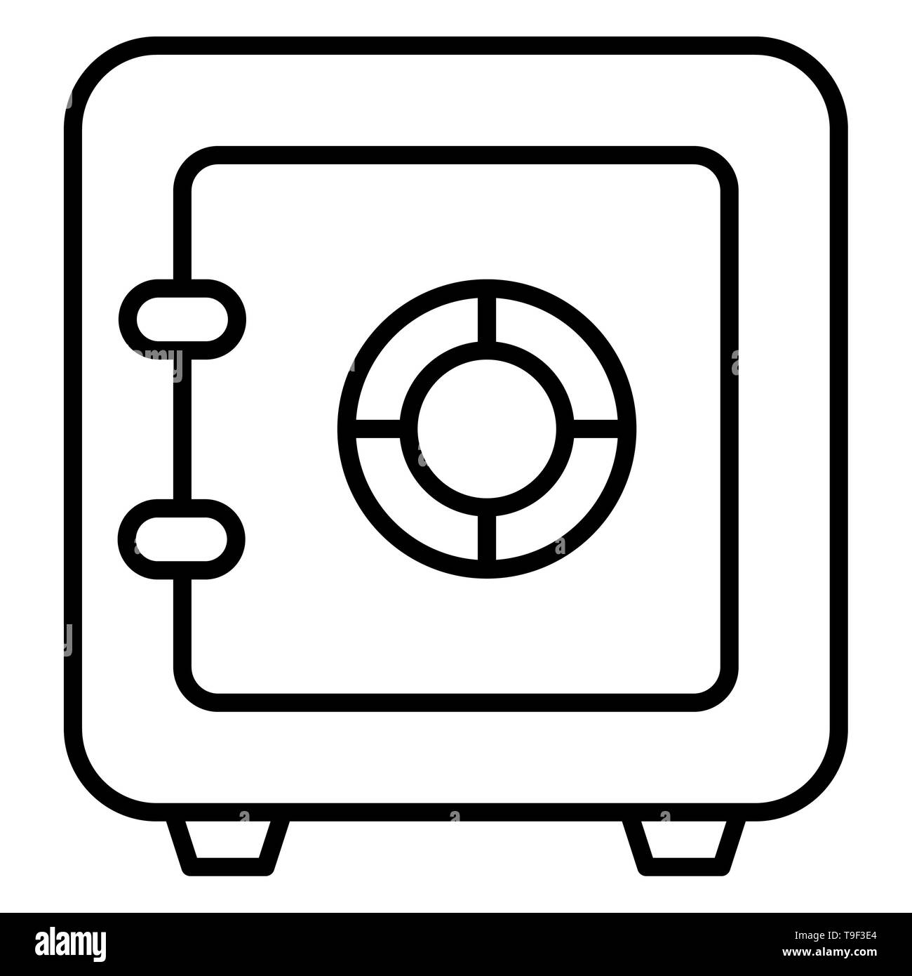 Safe Icon, Vector Illustration, Business Outline Stock Photo - Alamy