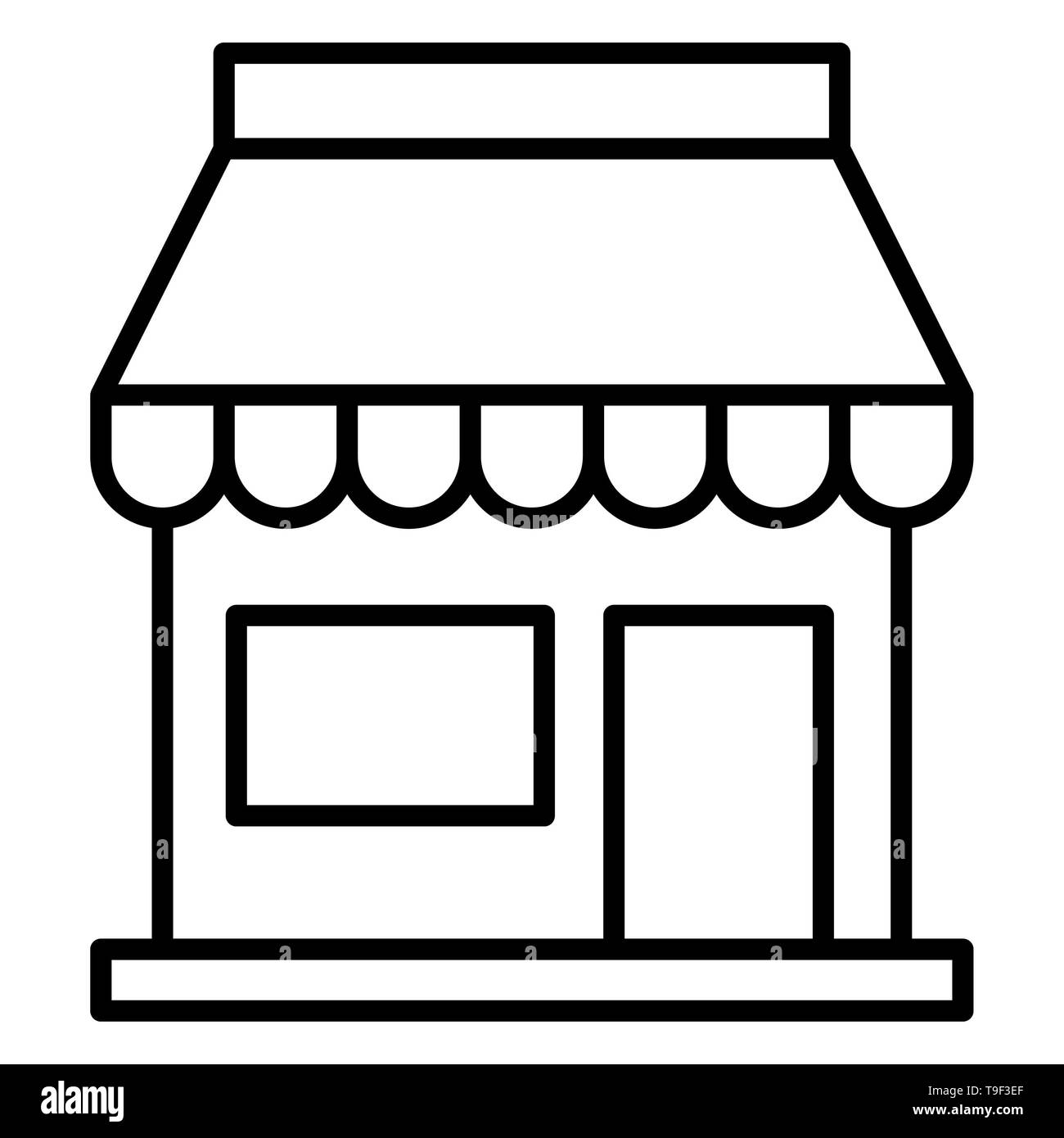 Shop Icon, Vector Illustration, Business Outline Stock Photo - Alamy