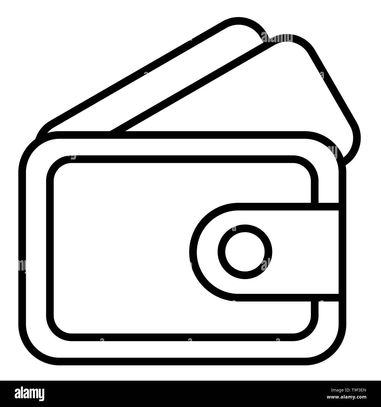 Wallet Icon, Vector Illustration, Business Outline Stock Photo - Alamy