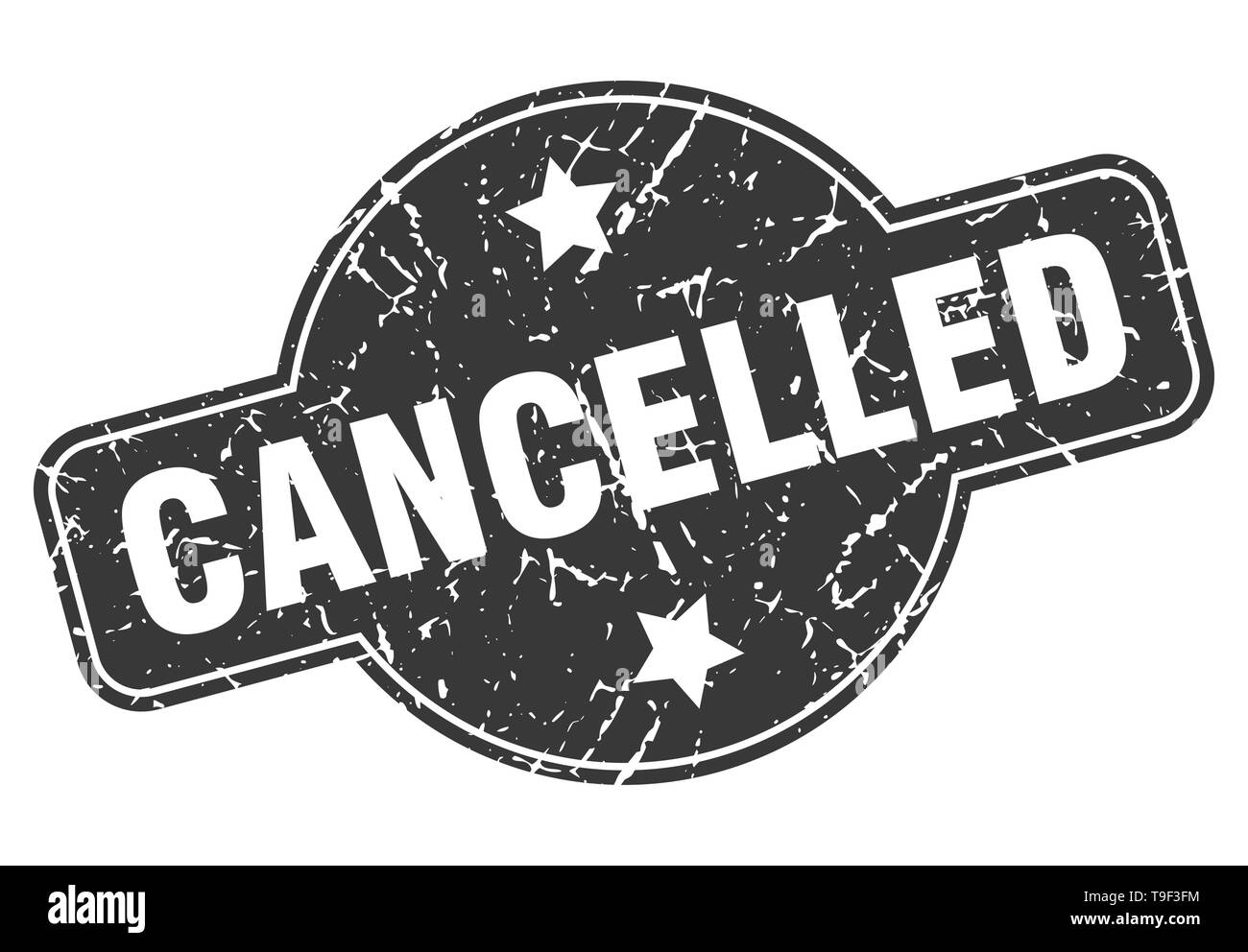 cancelled round grunge isolated stamp Stock Vector Image & Art - Alamy
