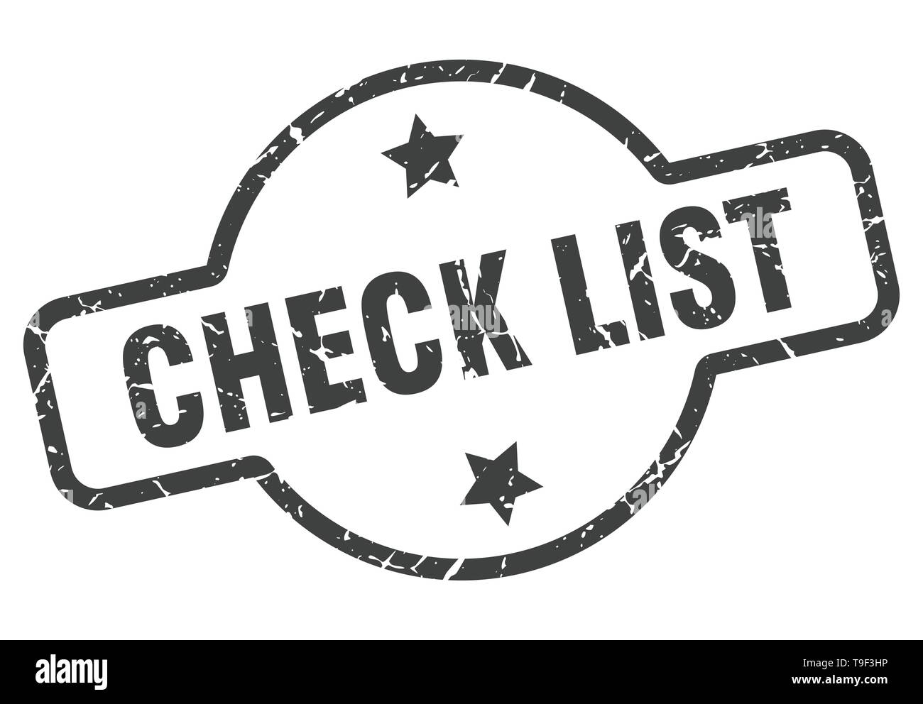 check list vintage round isolated stamp Stock Vector Image & Art - Alamy