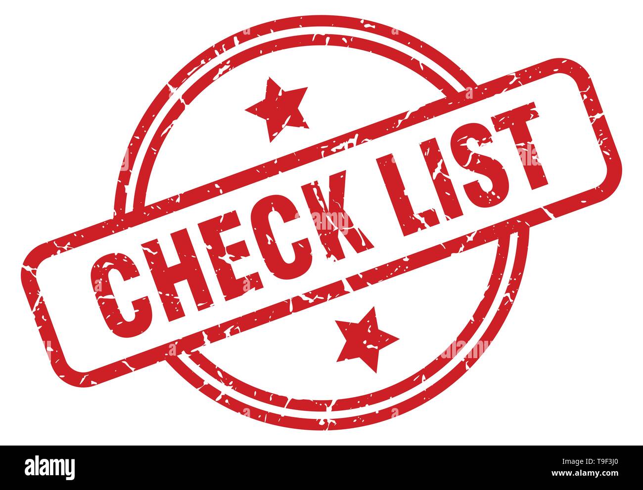 check list round grunge isolated stamp Stock Vector Image & Art - Alamy