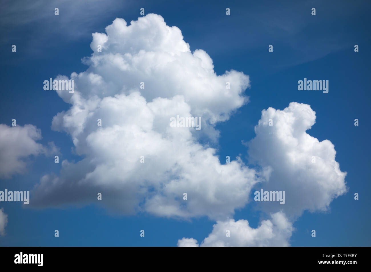 blue sky with flying white light clouds Stock Photo - Alamy