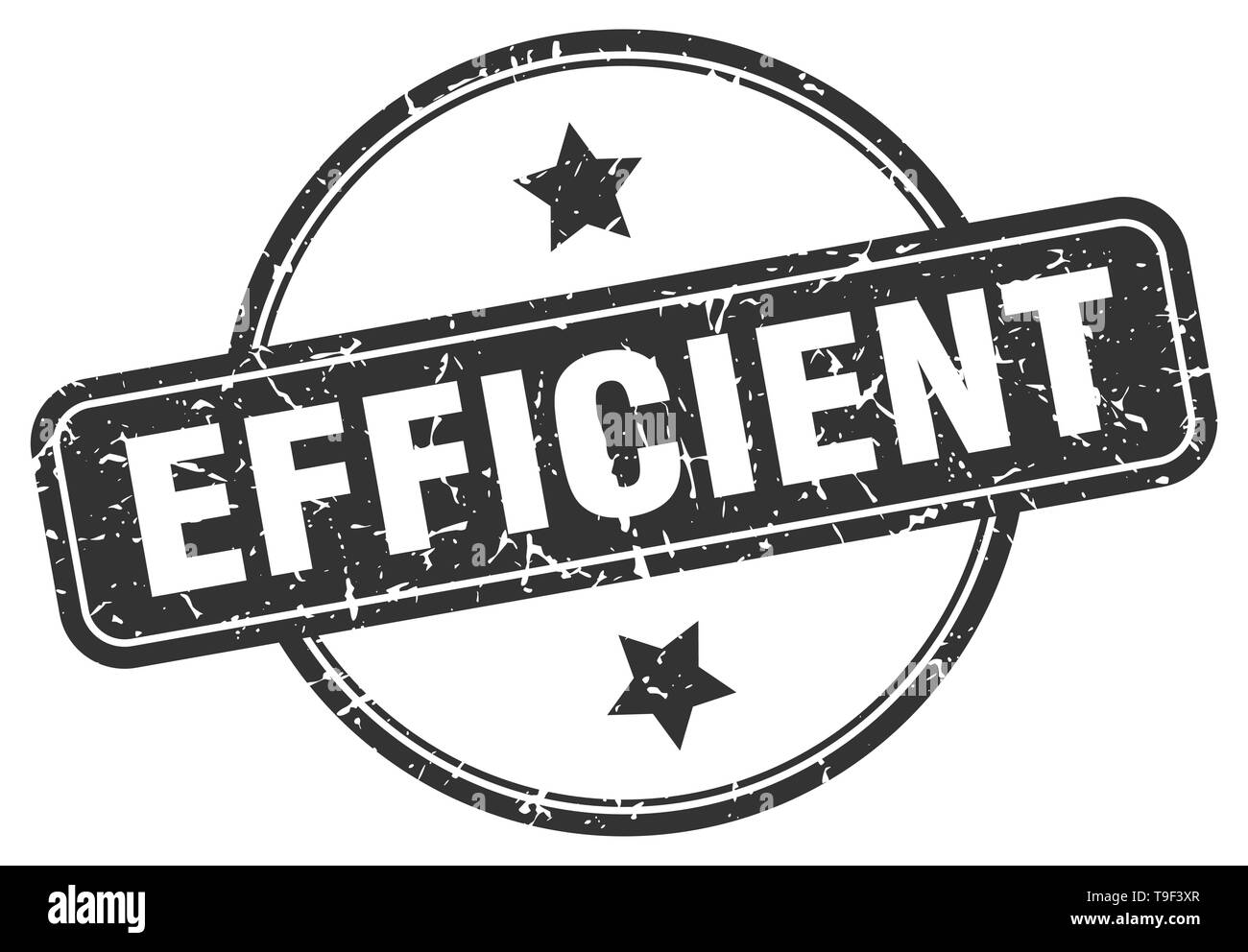 efficient round vintage grunge stamp Stock Vector Image & Art - Alamy