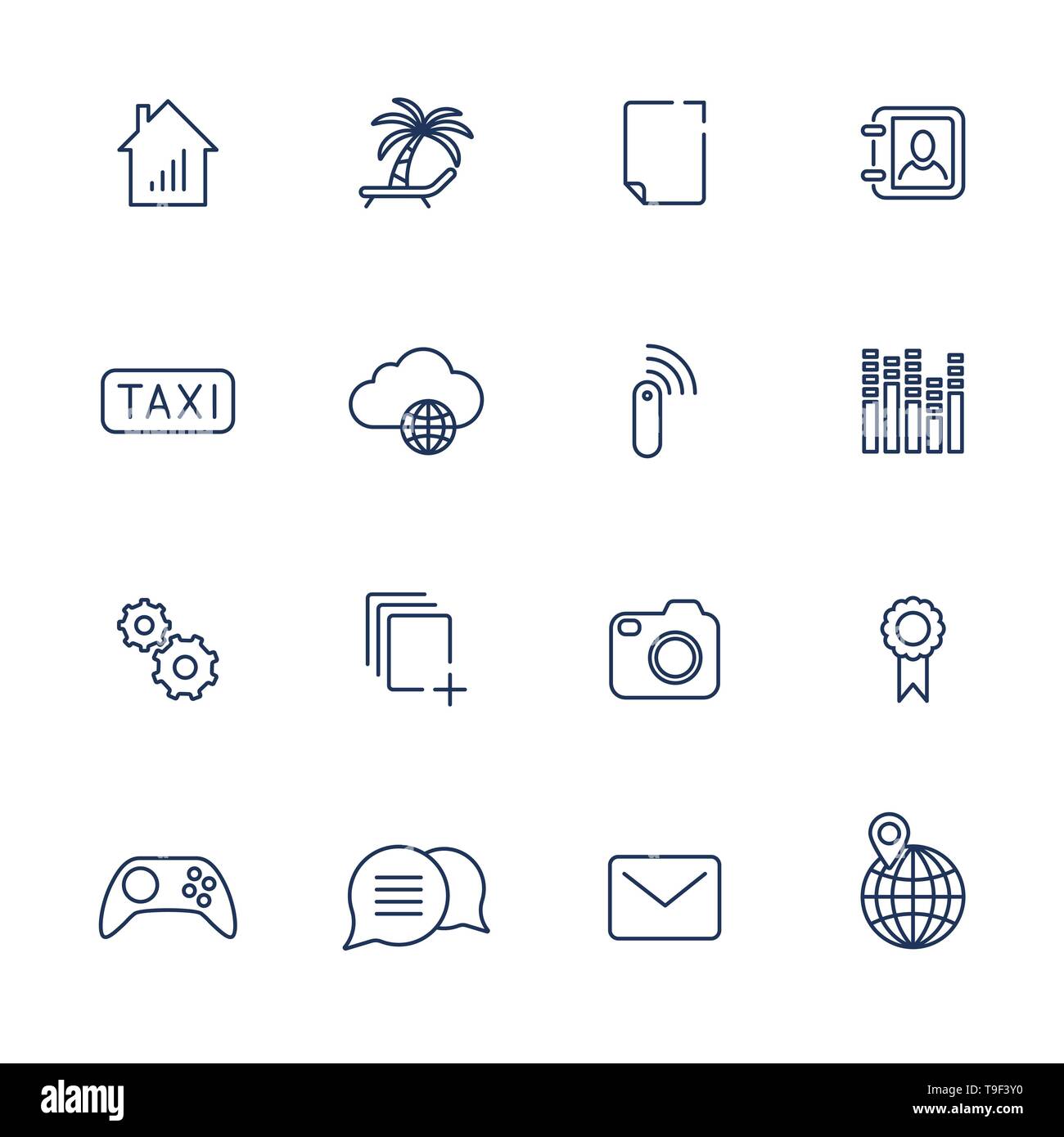 Simple UI icons for app, sites, programs. Different UI icons. Simple ...