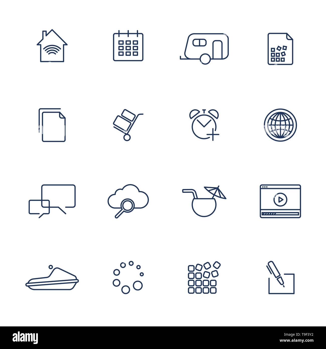 Office pictograms hi-res stock photography and images - Alamy