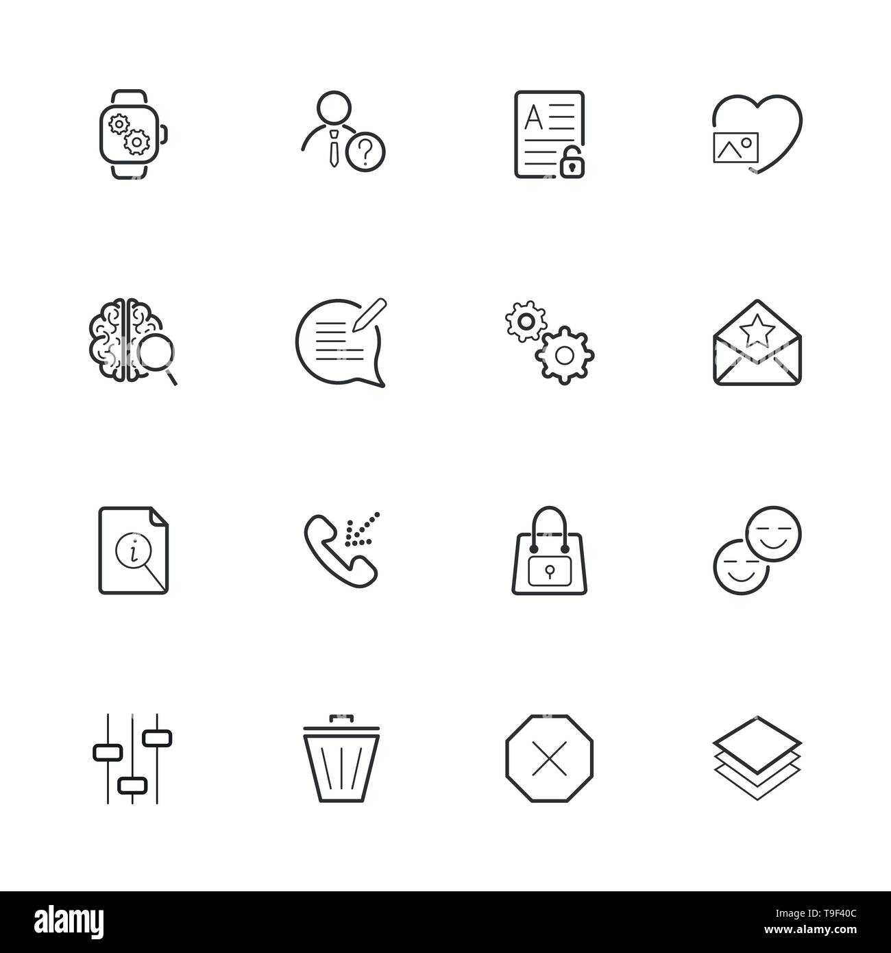 Different icons pack for webdesign or mobile design Stock Vector Image ...