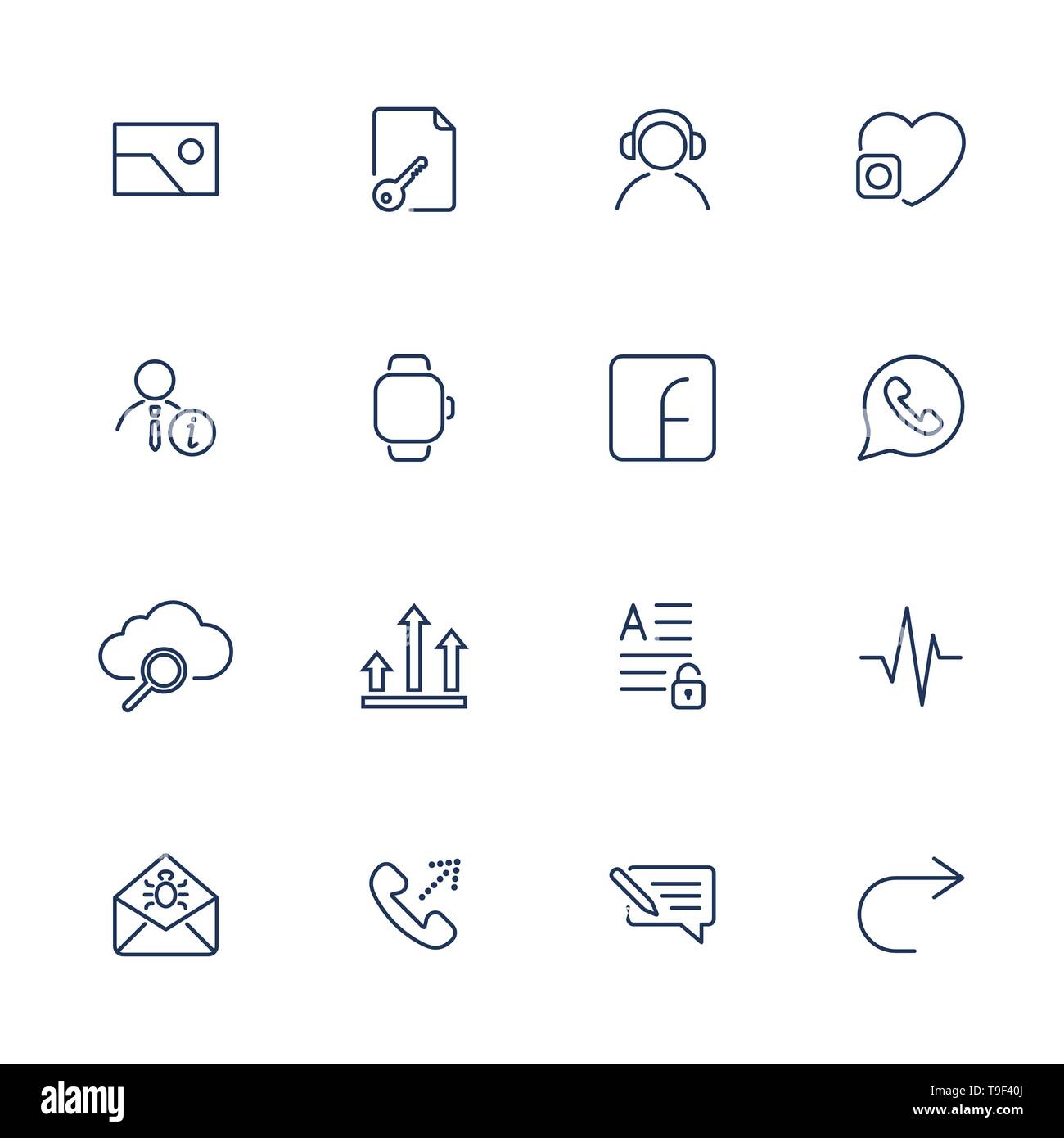 Simple icons for app, programs and sites. Set with different UI icons ...