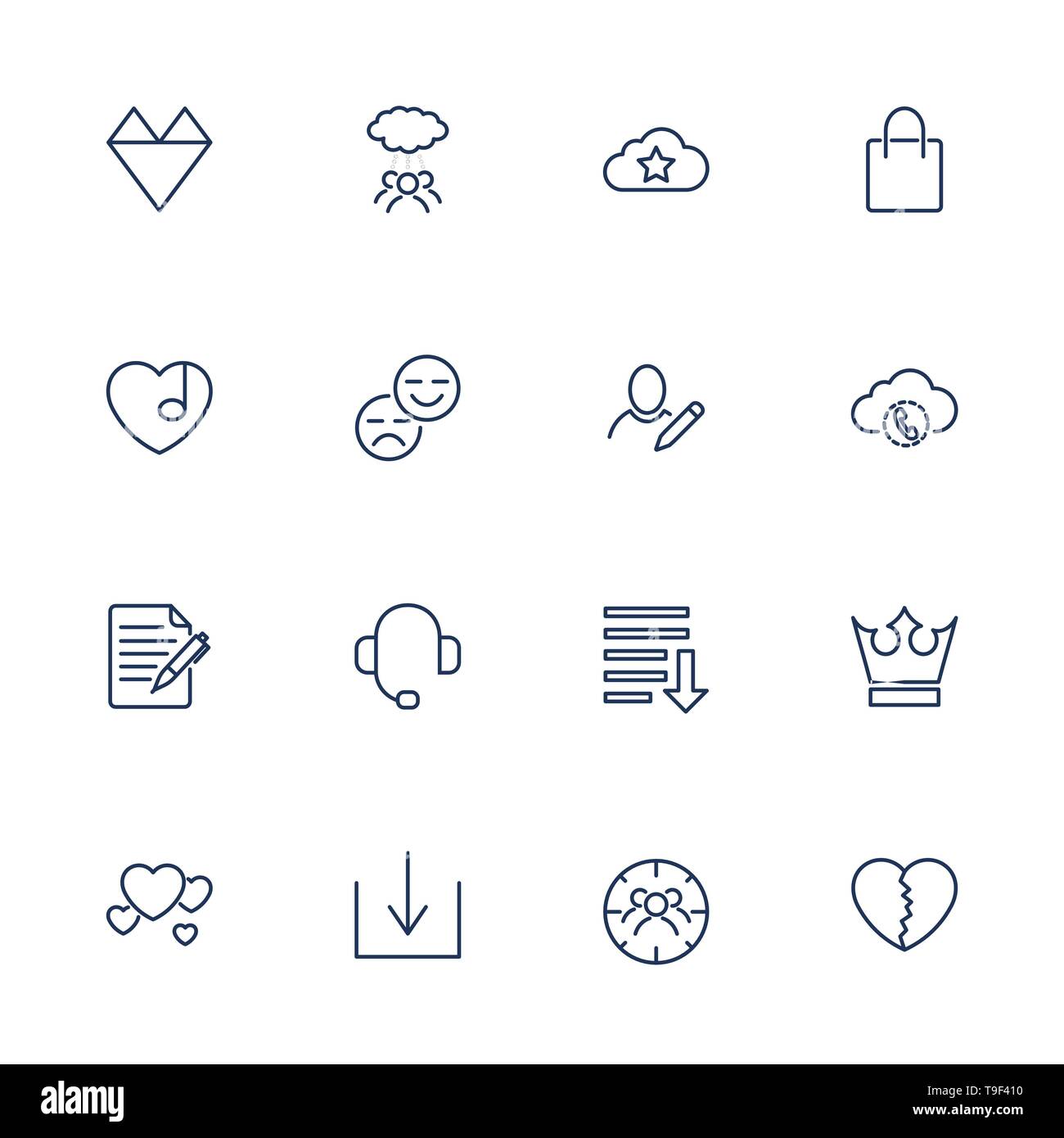 Simple icons for app, programs and sites. Set with different icons ...