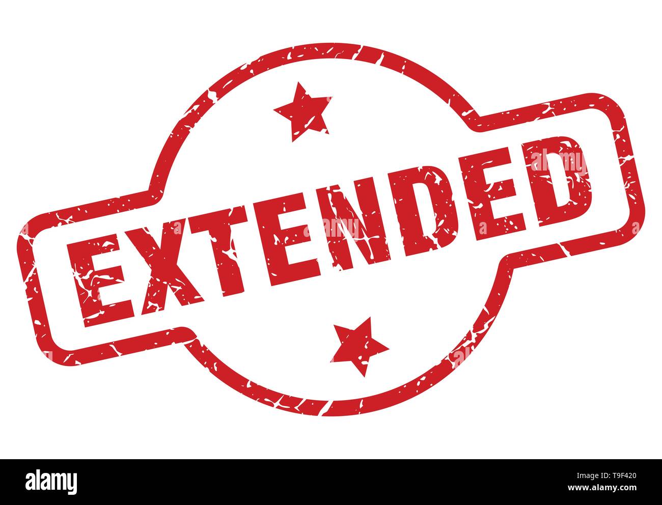 extended stamp isolated on white Stock Vector Image & Art - Alamy