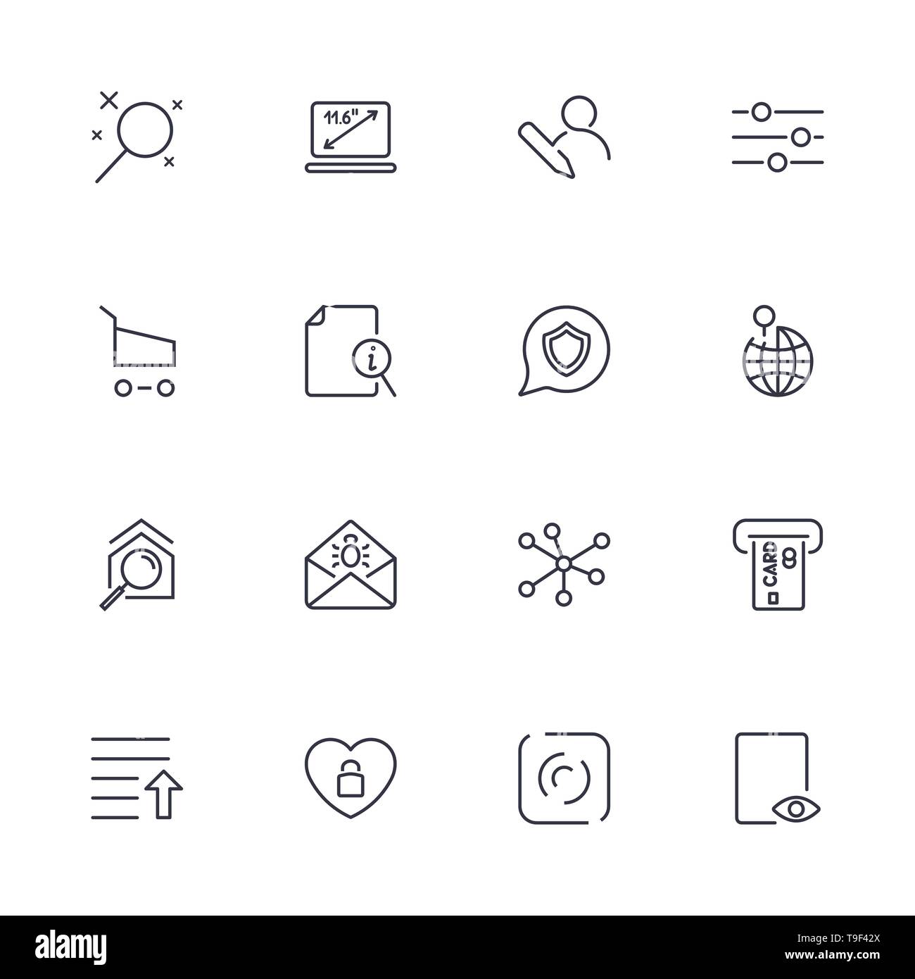 Search comment white icons hi-res stock photography and images - Alamy