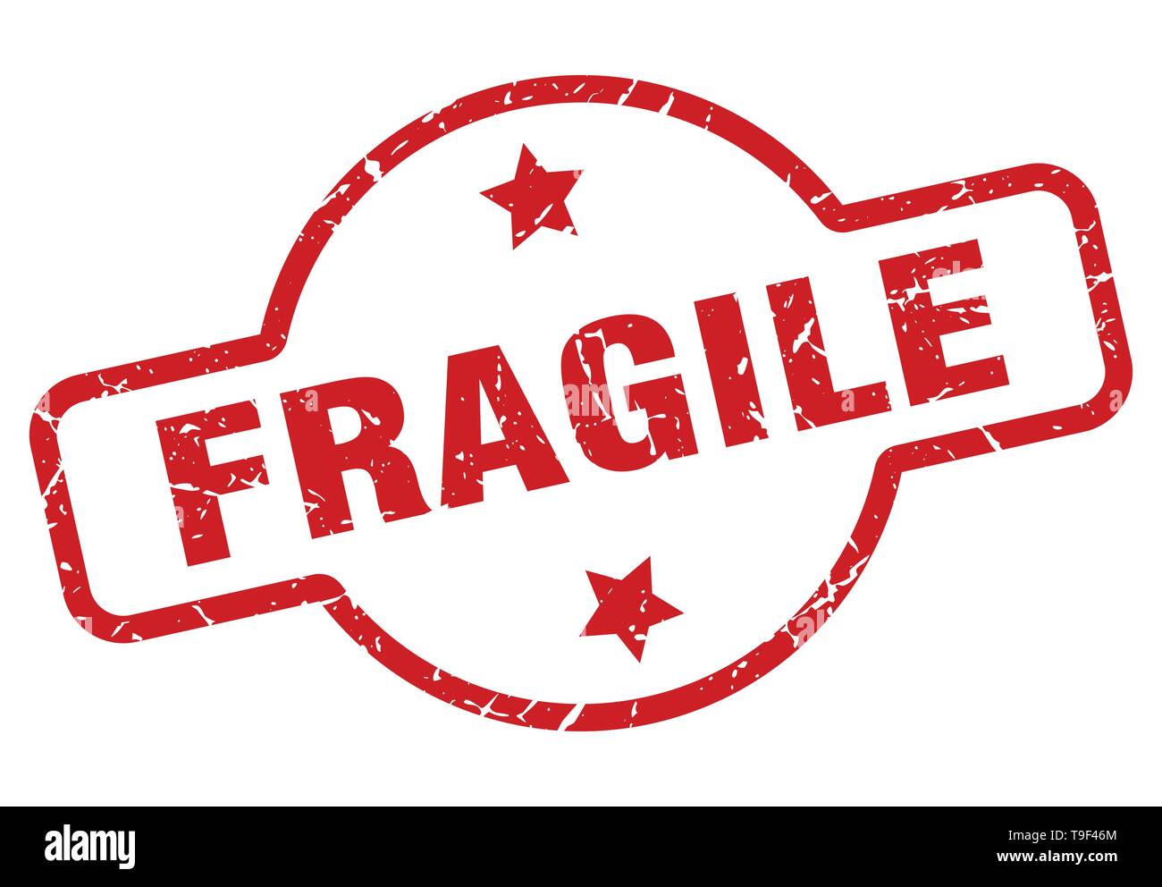 fragile stamp isolated on white Stock Vector Image & Art - Alamy
