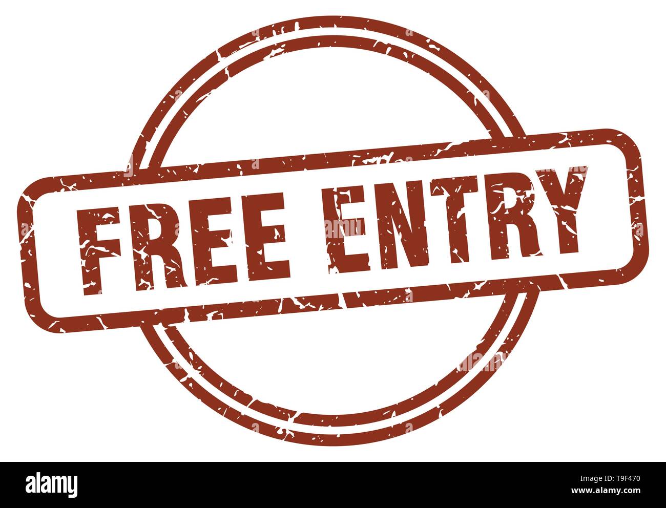free entry stamp isolated on white Stock Vector Image & Art - Alamy