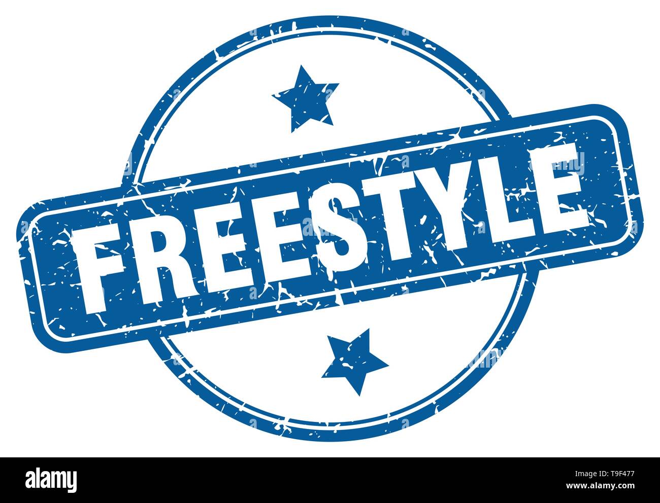 freestyle round grunge isolated stamp Stock Vector Image & Art - Alamy