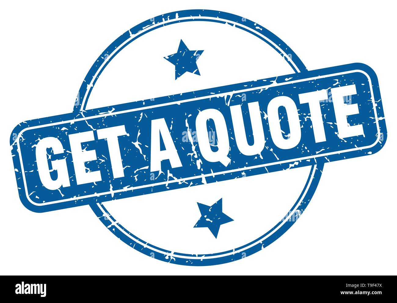 get a quote round grunge isolated stamp Stock Vector Image & Art - Alamy