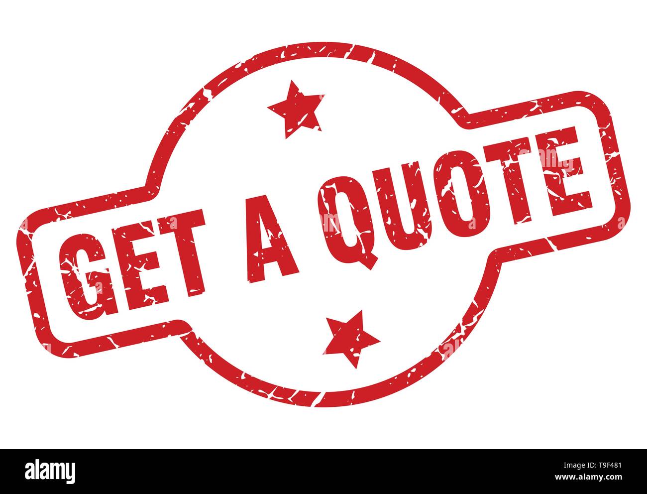 get a quote stamp isolated on white Stock Vector Image & Art - Alamy