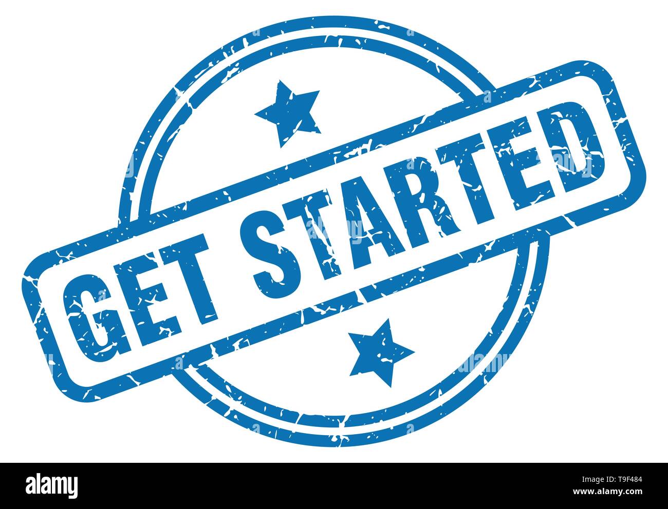 Get started rubber stamp Stock Vector Images - Alamy
