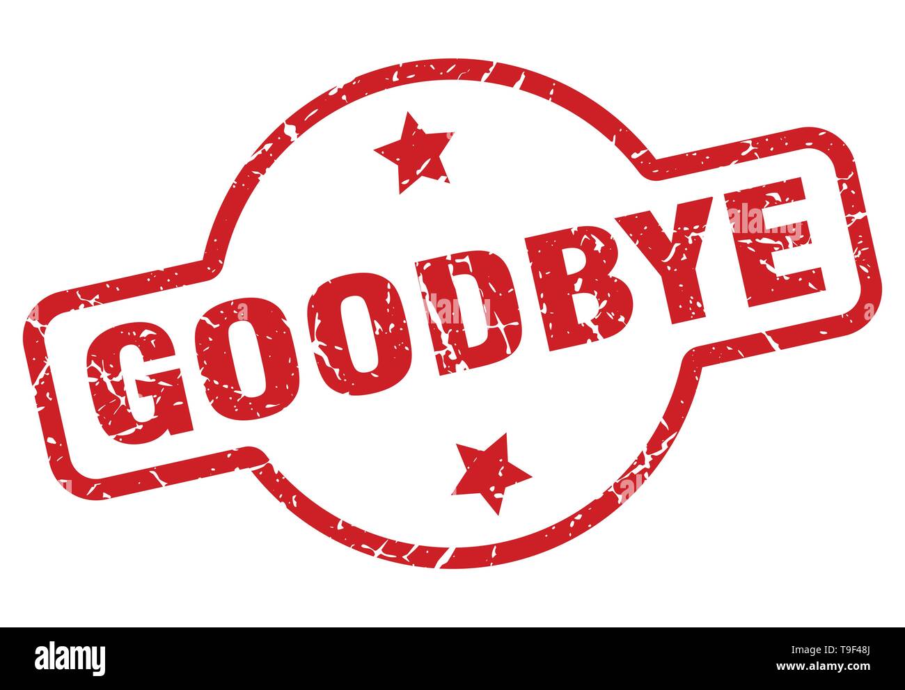 goodbye stamp isolated on white Stock Vector Image & Art - Alamy