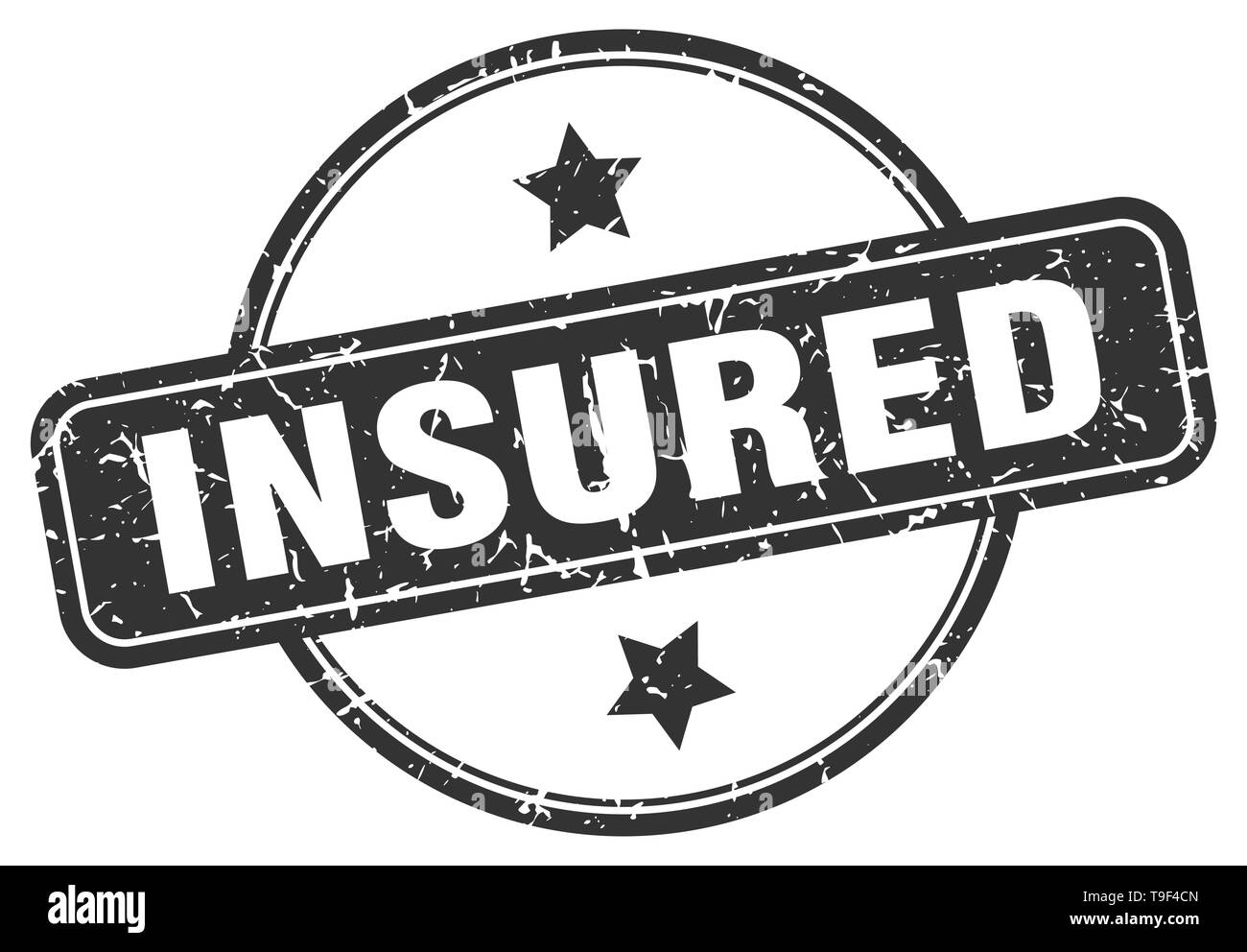 insured round vintage grunge stamp Stock Vector Image & Art - Alamy