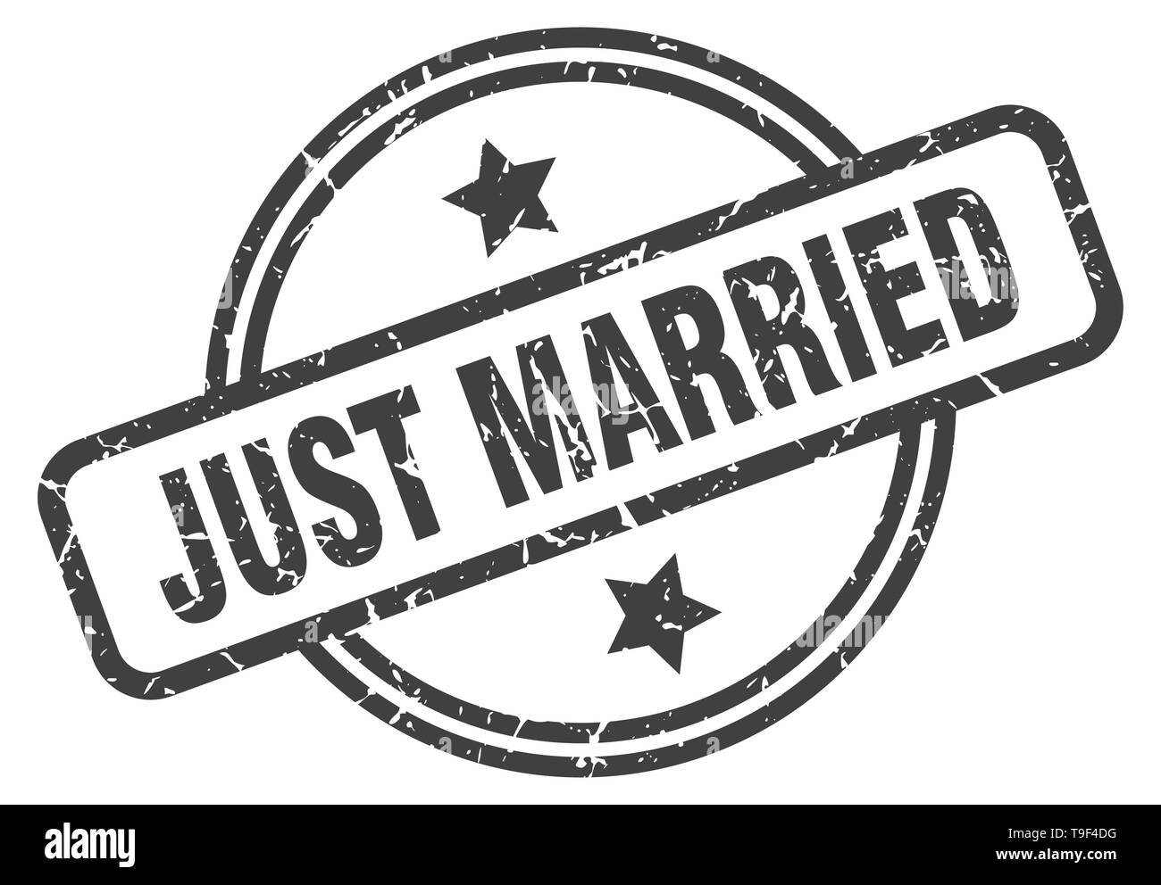 just married stamp isolated on white Stock Vector Image & Art - Alamy