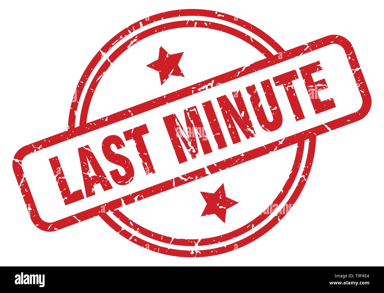 last minute round grunge isolated stamp Stock Vector Image & Art - Alamy