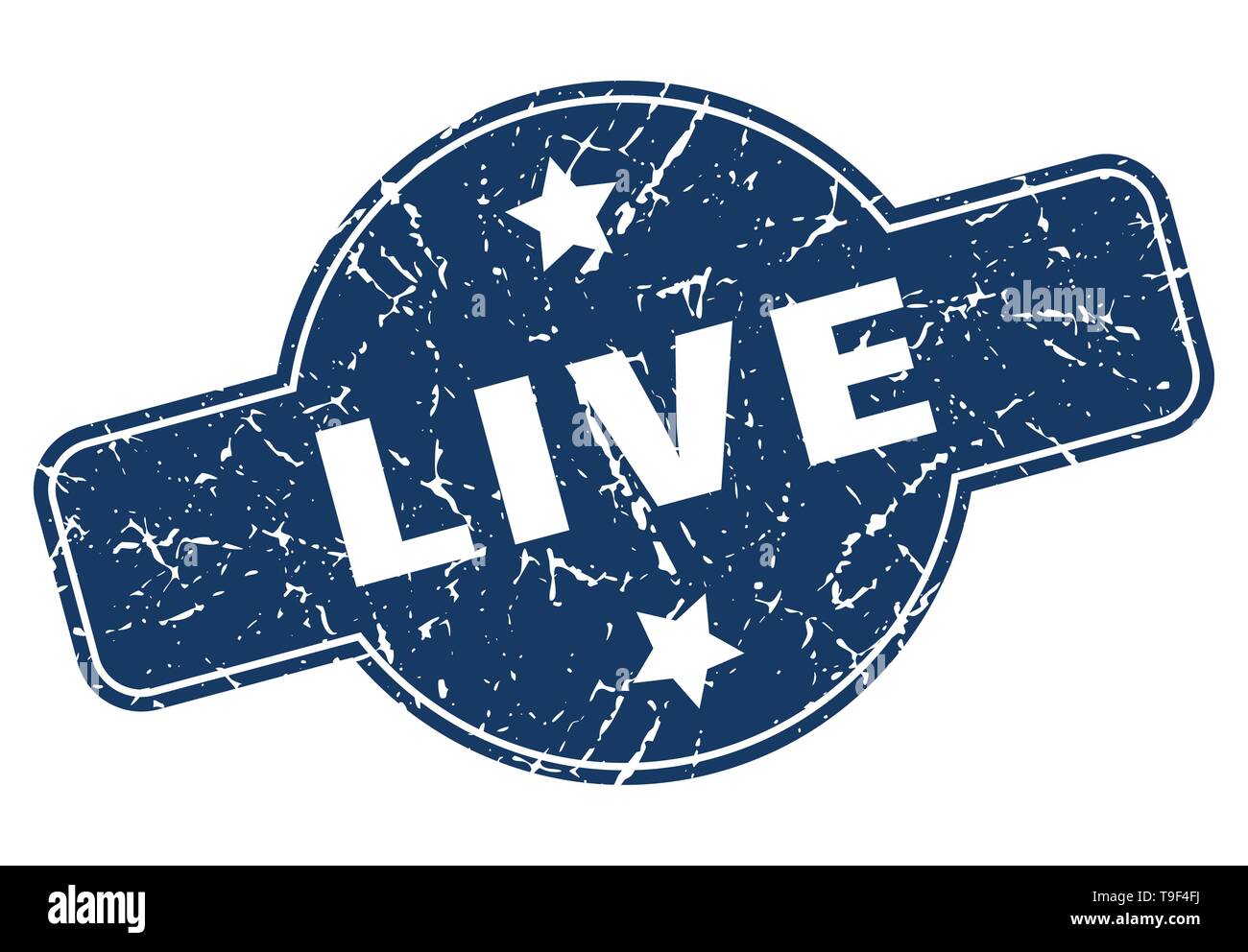 live vintage round isolated stamp Stock Vector Image & Art - Alamy