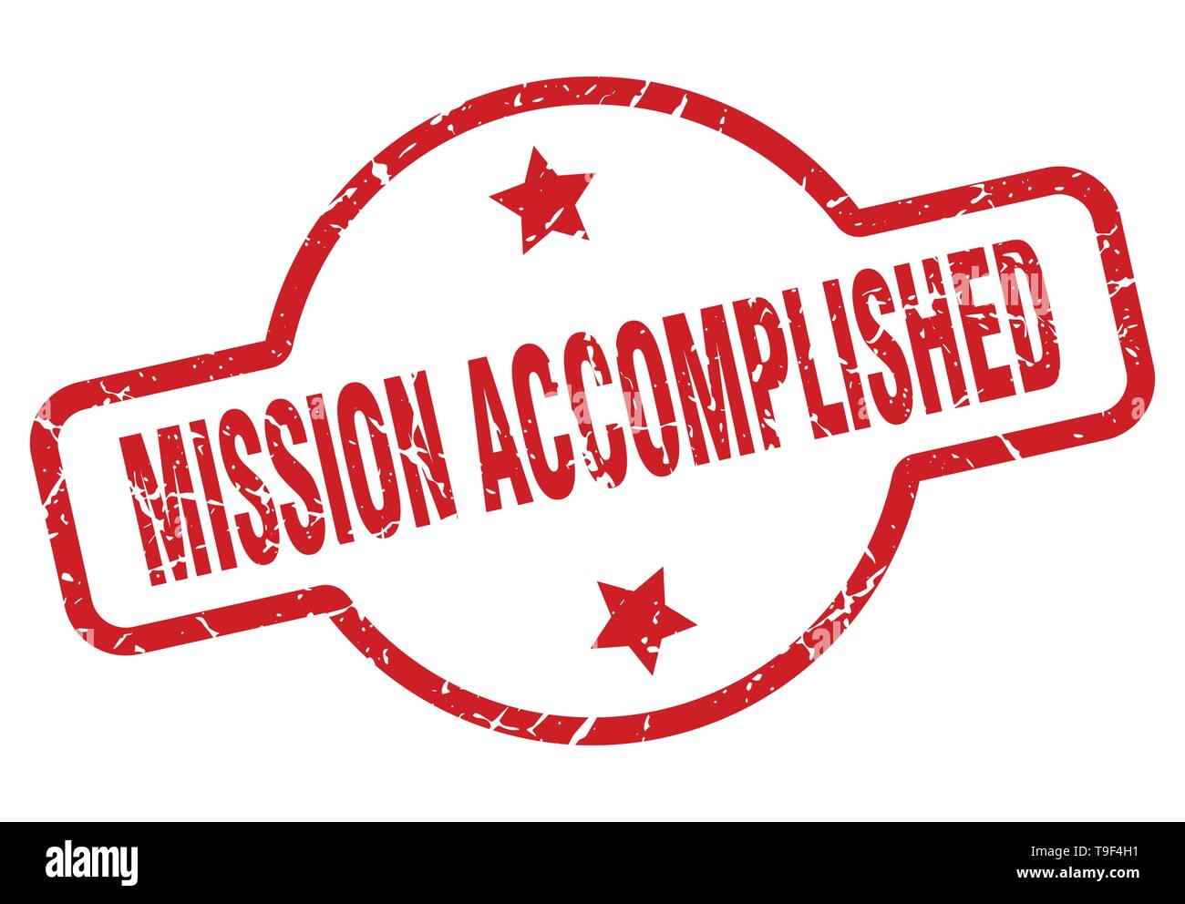 Mission complete red round grunge hi-res stock photography and images ...