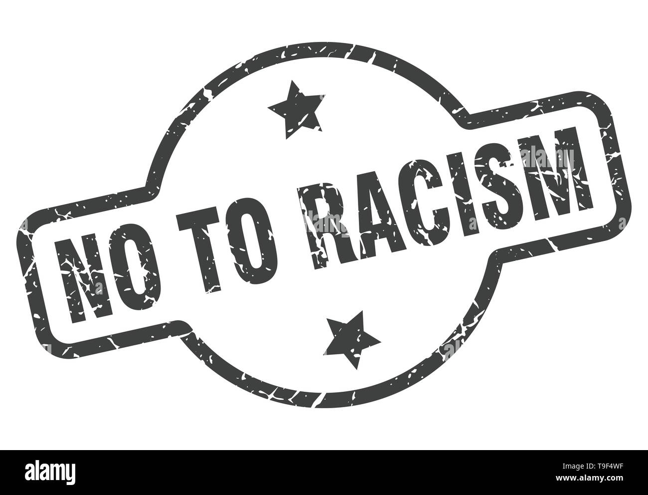 no to racism vintage round isolated stamp Stock Vector Image & Art - Alamy