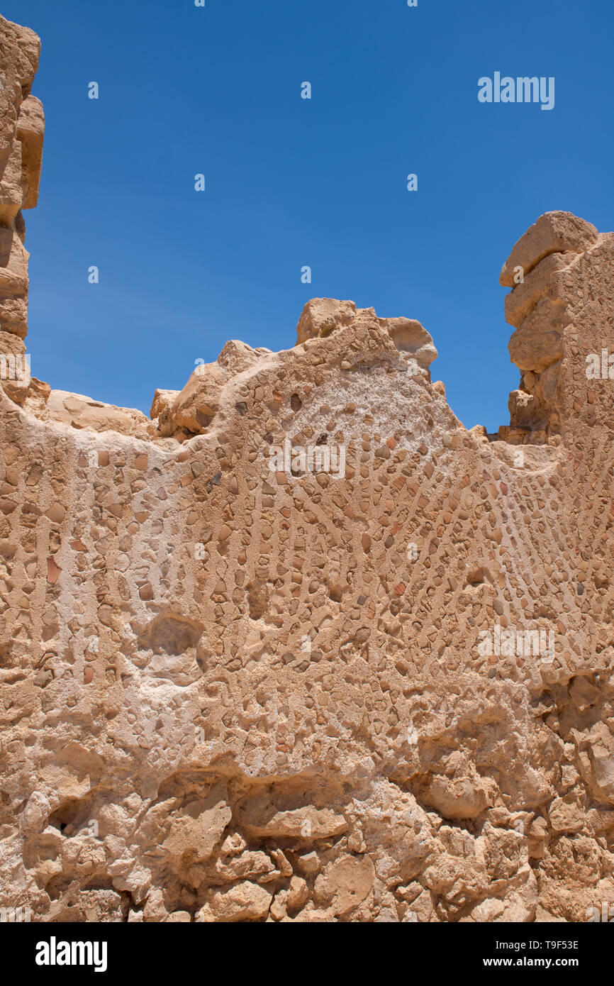 Israel, historic Masada aka Massada. UNESCO. Ruins of Byzantine Church ...