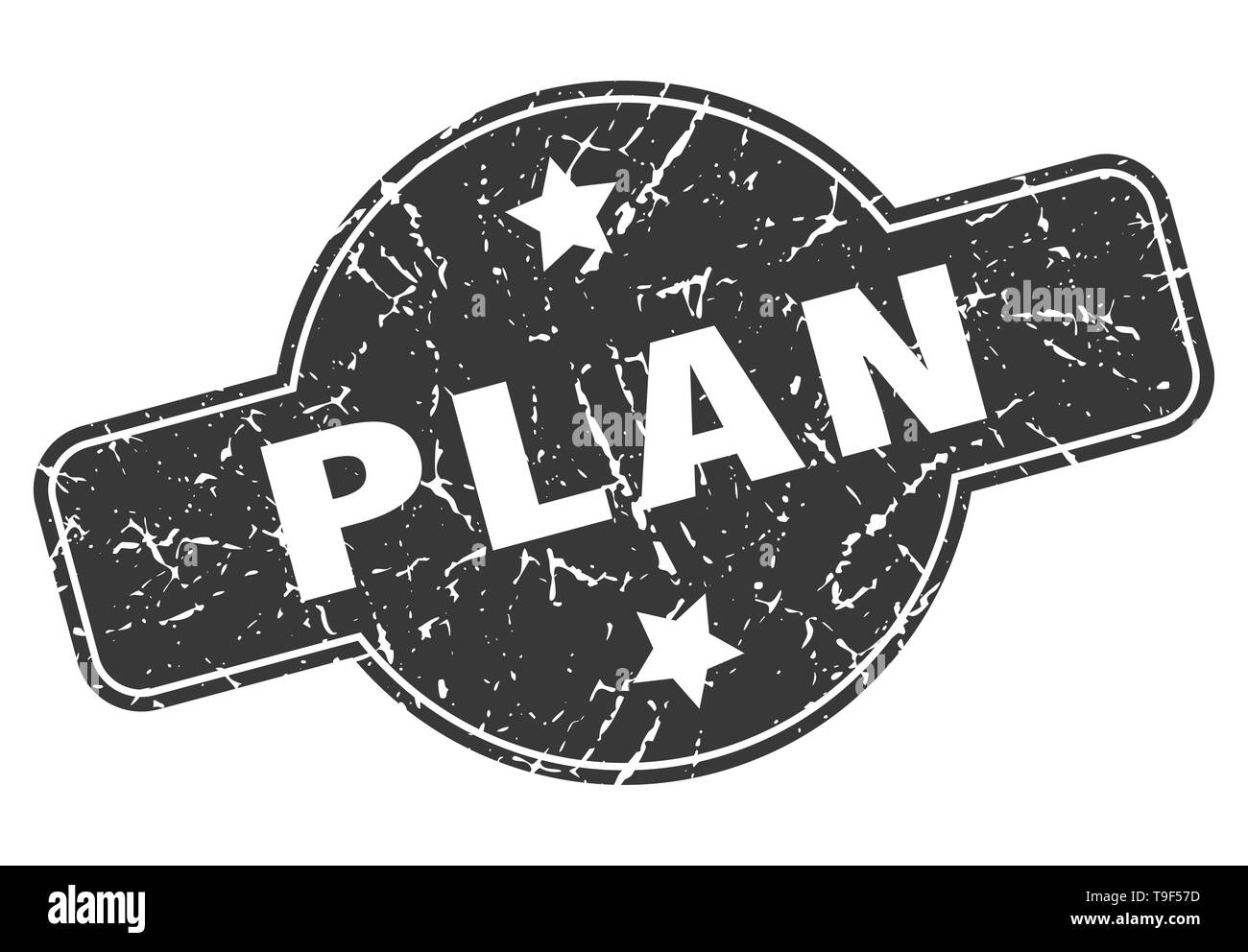 plan round grunge isolated stamp Stock Vector Image & Art - Alamy