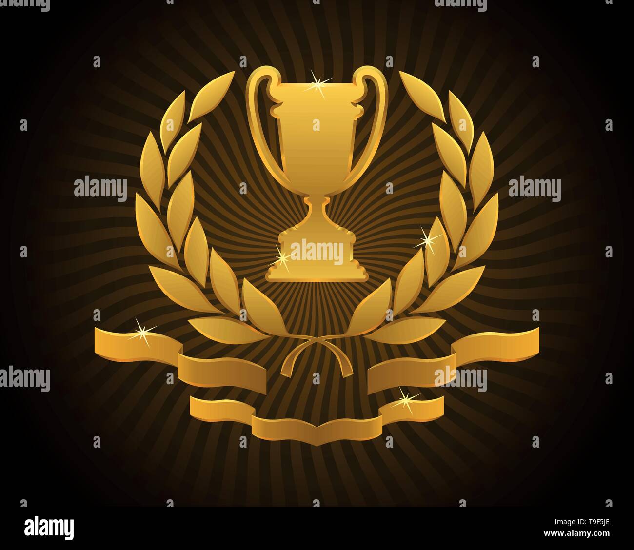 Emblem Of A Champion's Golden Cup Stock Vector Image & Art - Alamy