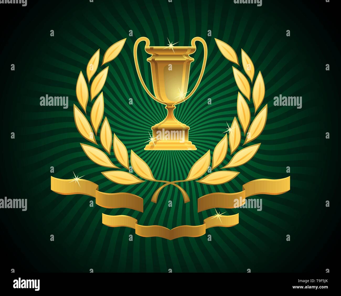 Emblem Of A Champion's Golden Cup Stock Vector Image & Art - Alamy