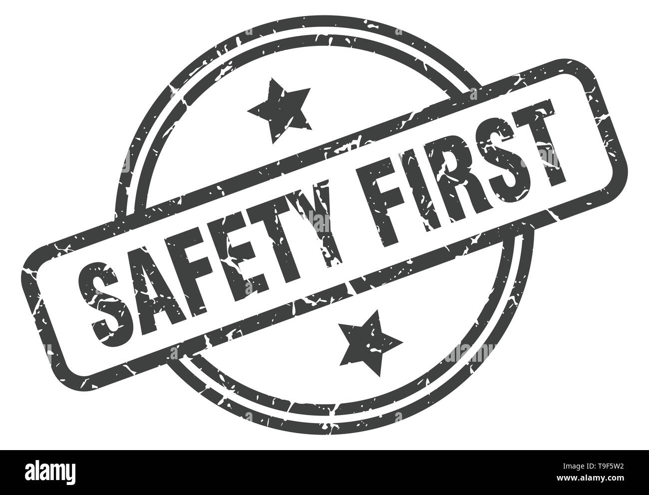 safety first stamp isolated on white Stock Vector Image & Art - Alamy