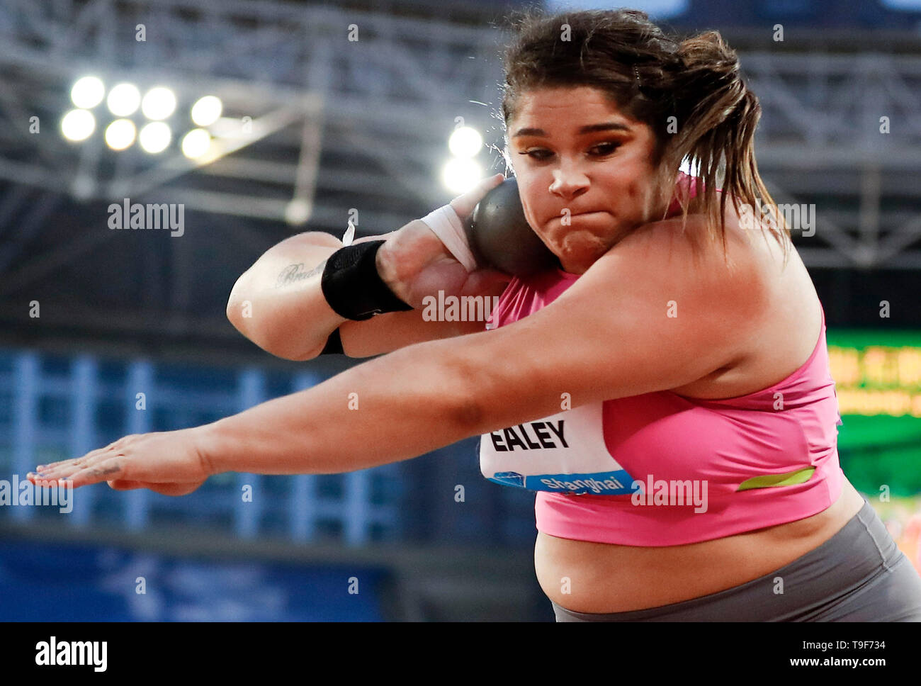 Shanghai. 18th May, 2019. Chase Ealey of the United States competes ...