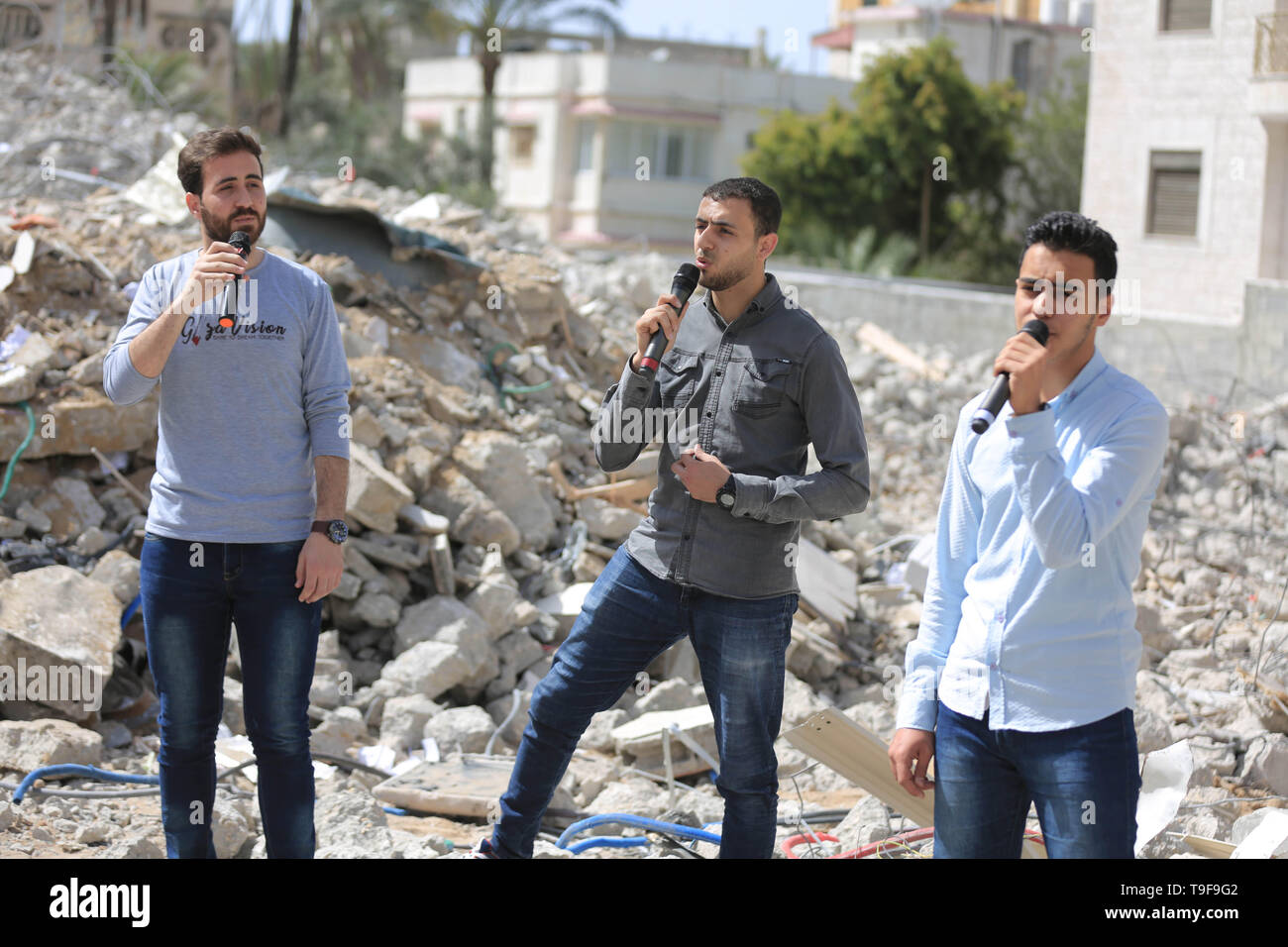 Gaza City, The Gaza Strip, Palestine. 18th May, 2019. Palestinian band ...