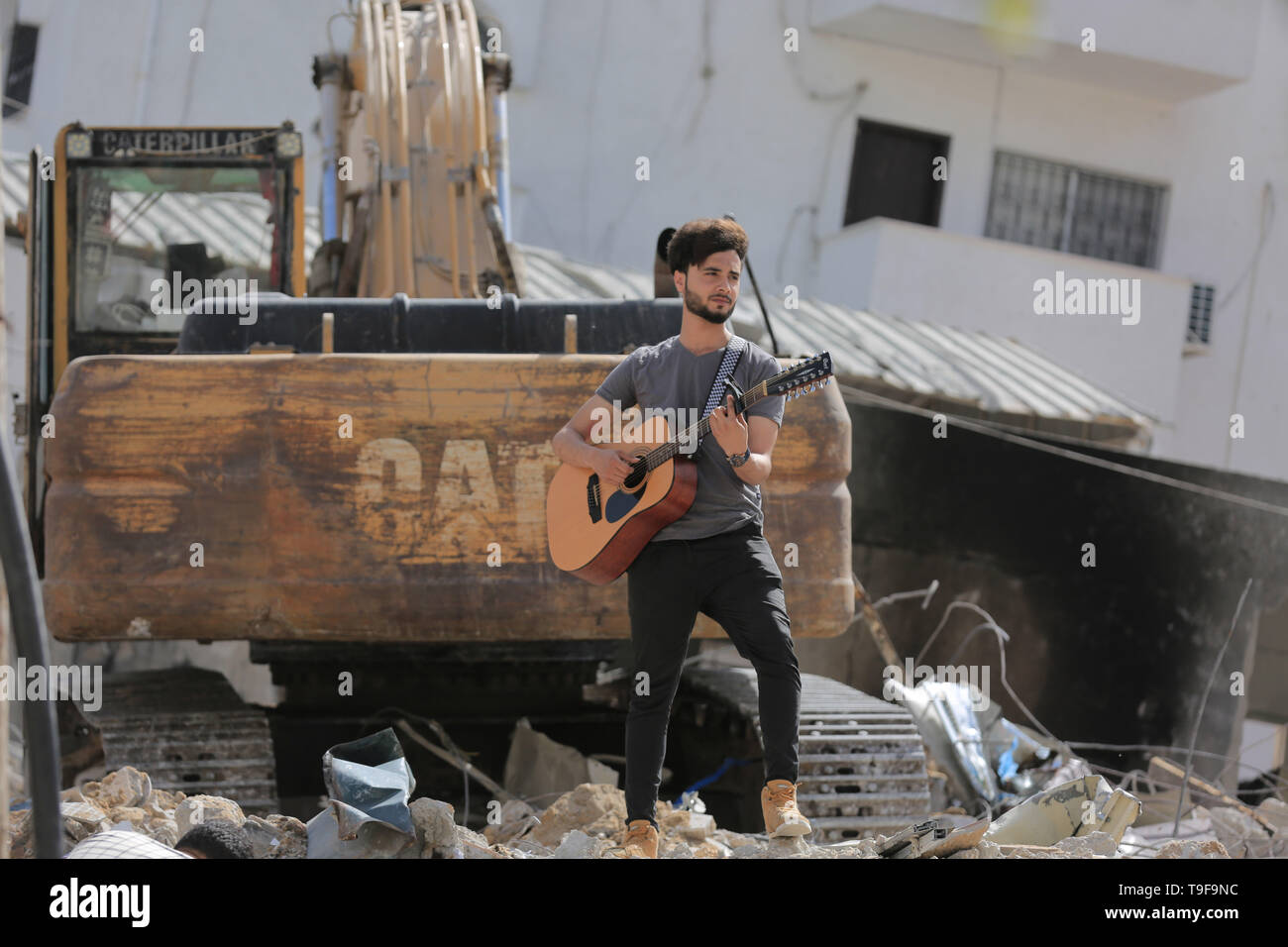 Gaza City, The Gaza Strip, Palestine. 18th May, 2019. Palestinian band ...