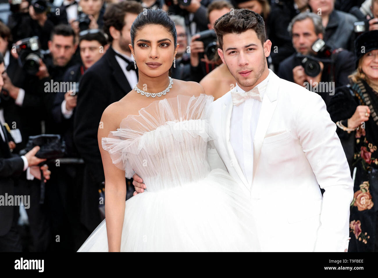 CANNES - MAY 18: Priyanka Chopra and Nick Jonas arrives to the premiere ...