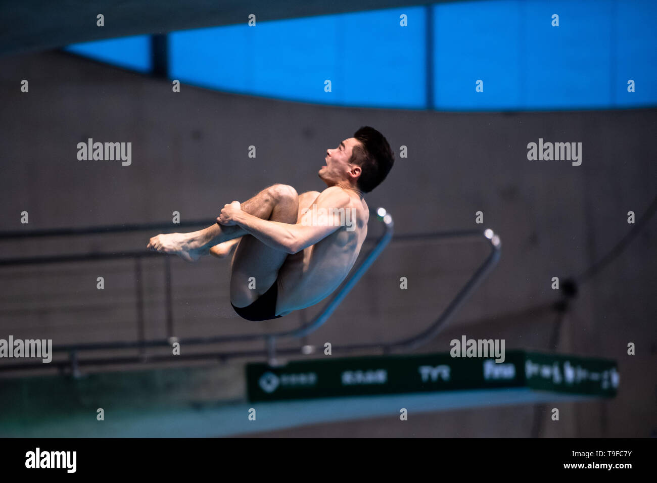 London, UK. 18th May, 2019. Daniel Goodfellow of Great Britain competes ...