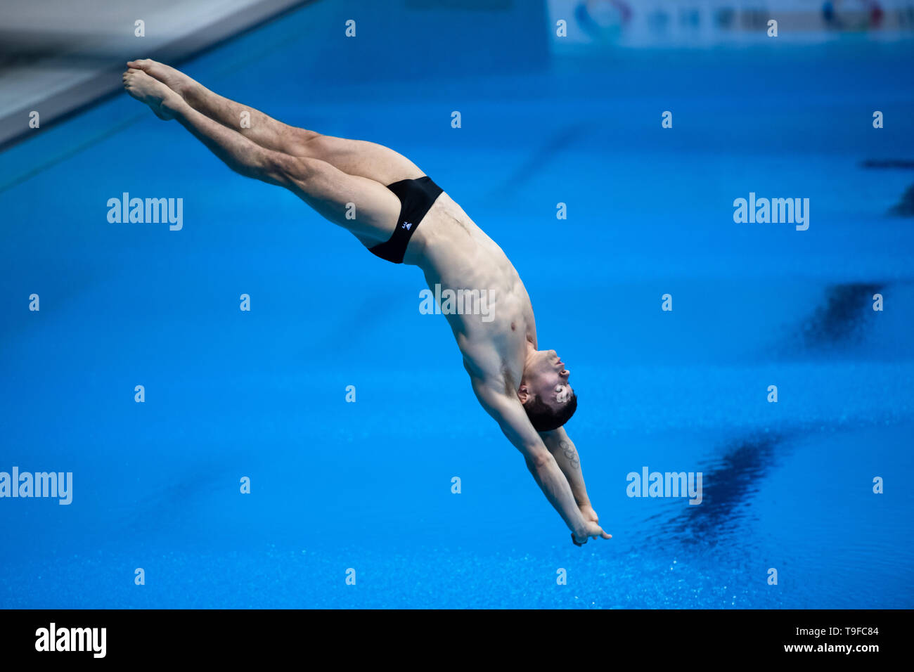 London, UK. 18th May, 2019. Daniel Goodfellow of Great Britain competes ...
