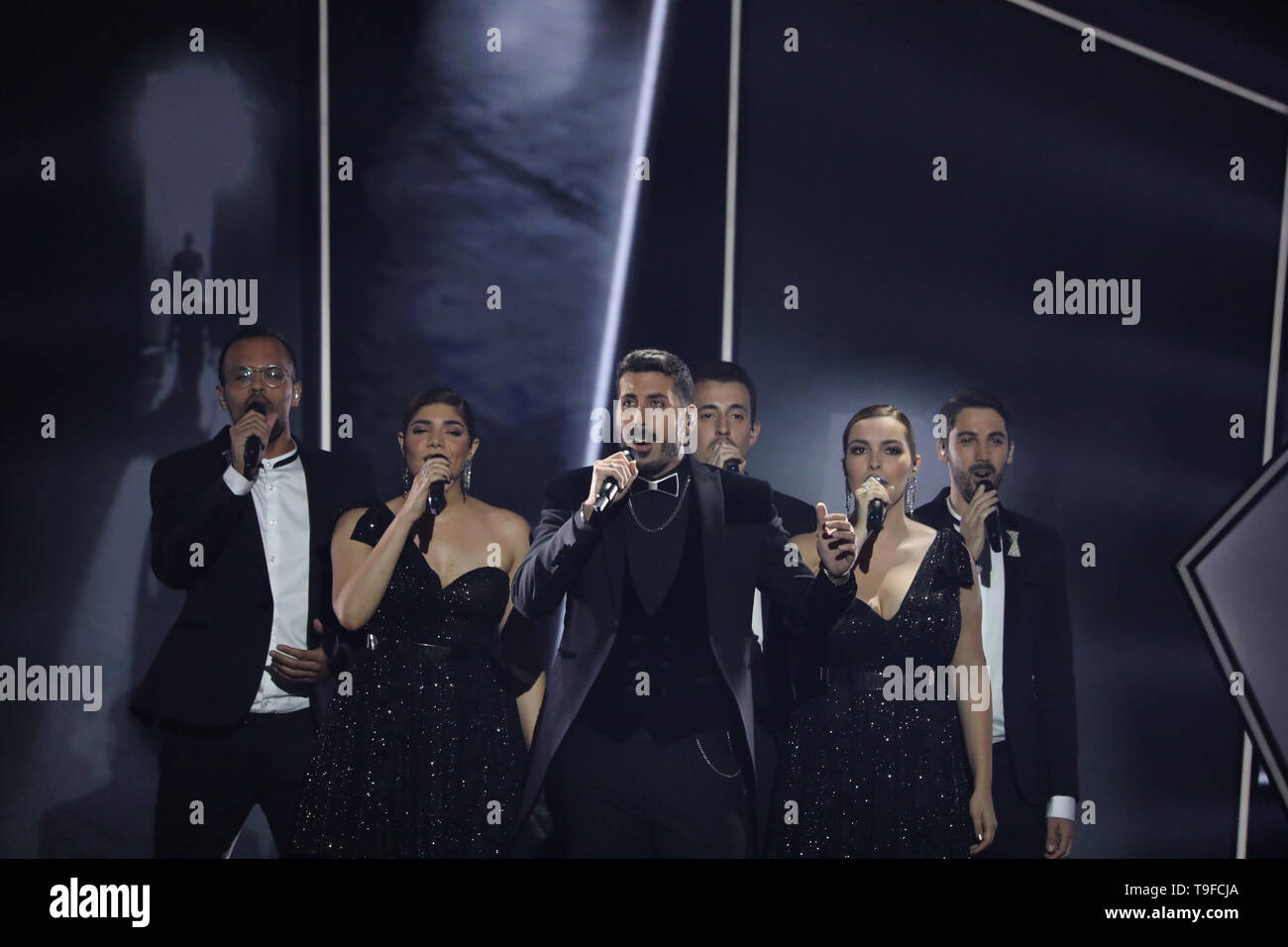Tel Aviv, Israel. 18th May, 2019. Kobi Marimi from Israel performs in ...