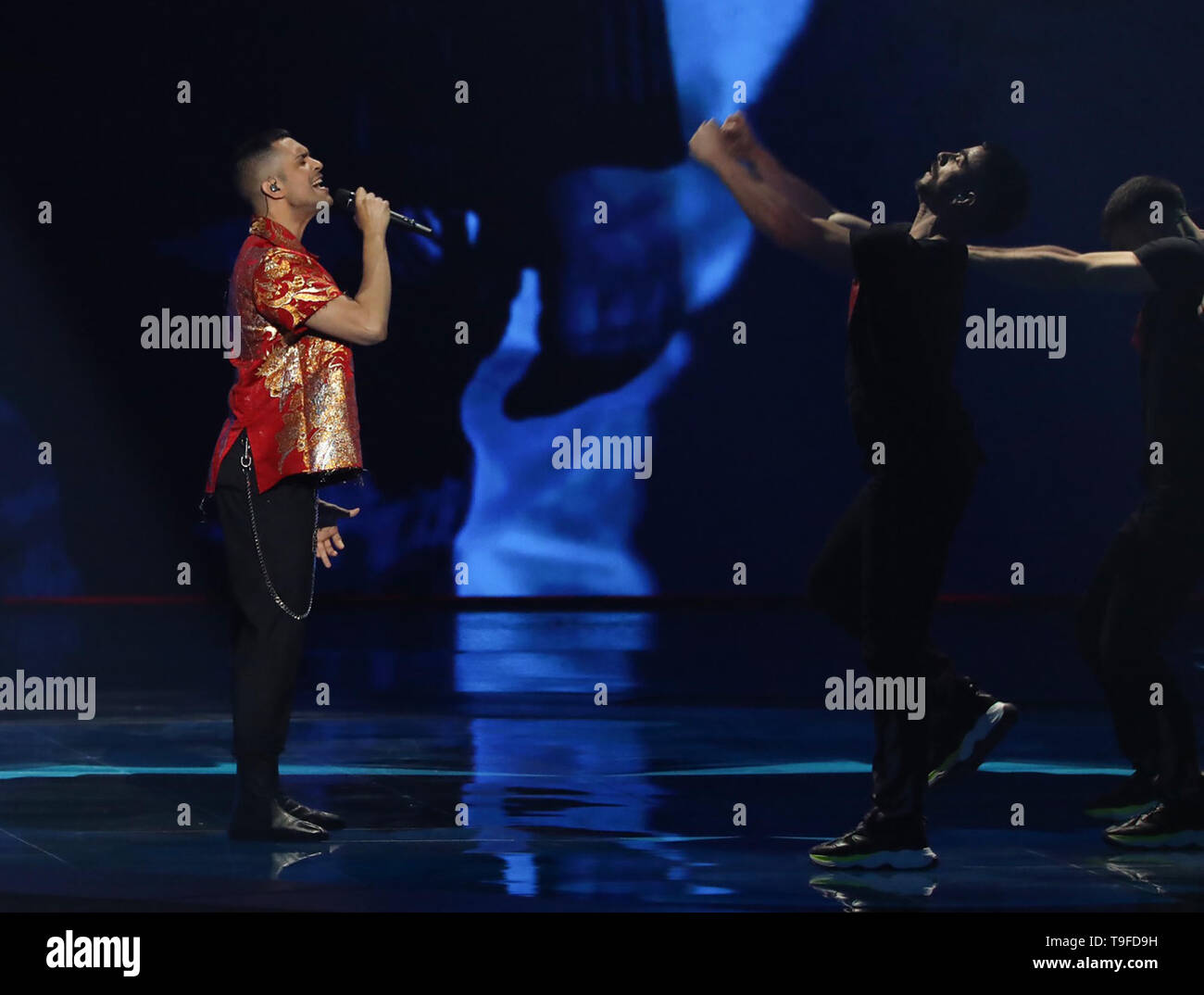 Tel Aviv, Israel. 18th May, 2019. Mahmood from Italy performs in the ...