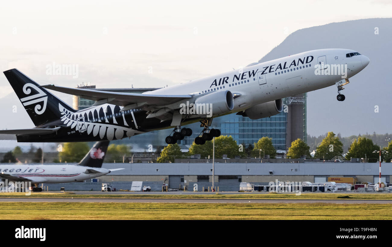 Richmond, British Columbia, Canada. 17th May, 2019. An Air New Zealand ...