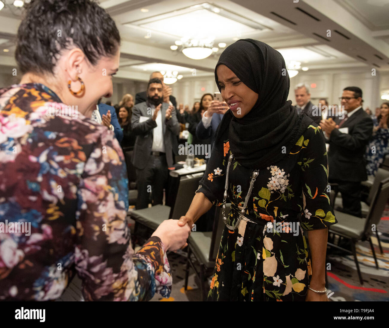 Austin, Texas, USA. May 18, 2019: Congresswoman Ilhan Omar of Minnesota ...